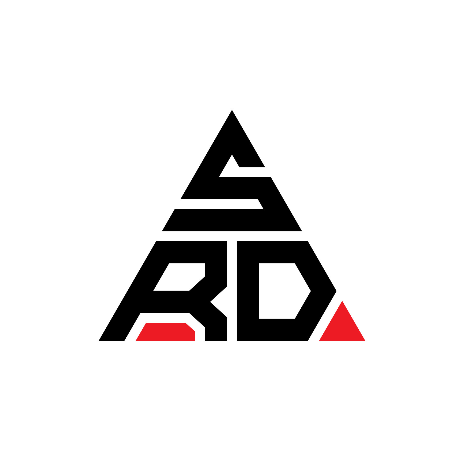 diseño de logotipo de letra de triángulo srd con forma de triángulo. monograma de diseño de ...