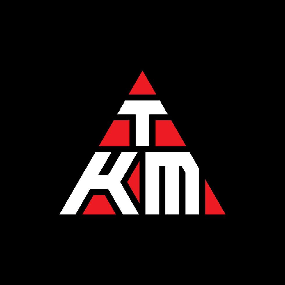 Diseño de logotipo de letra triangular tkm con forma de triángulo. monograma de diseño de ...