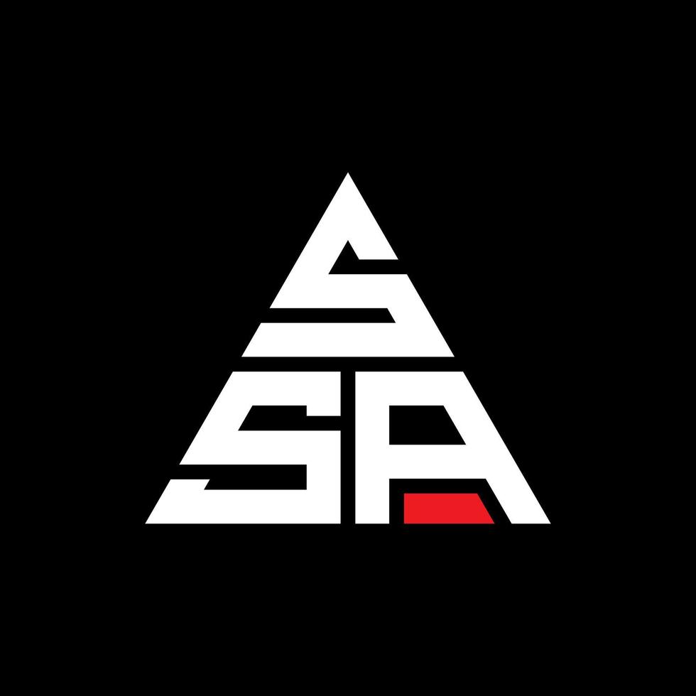 SSA triangle letter logo design with triangle shape. SSA triangle logo ...