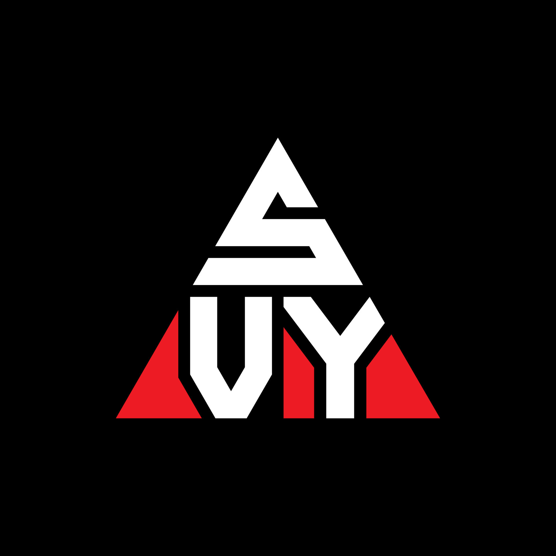 SVY triangle letter logo design with triangle shape. SVY triangle logo design monogram. SVY ...