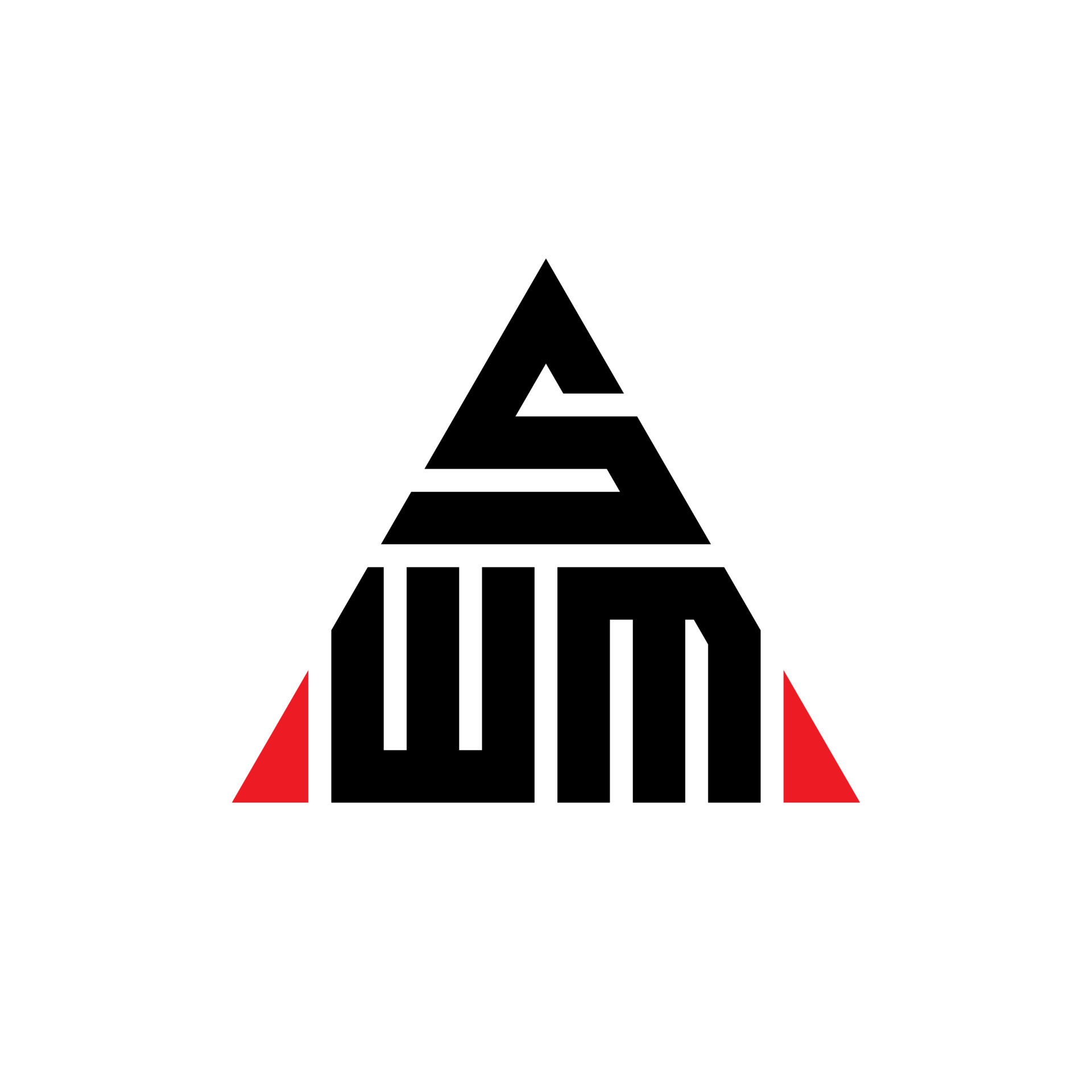 Swm Triangle Letter Logo Design With Triangle Shape Swm Triangle Logo Design Monogram Swm