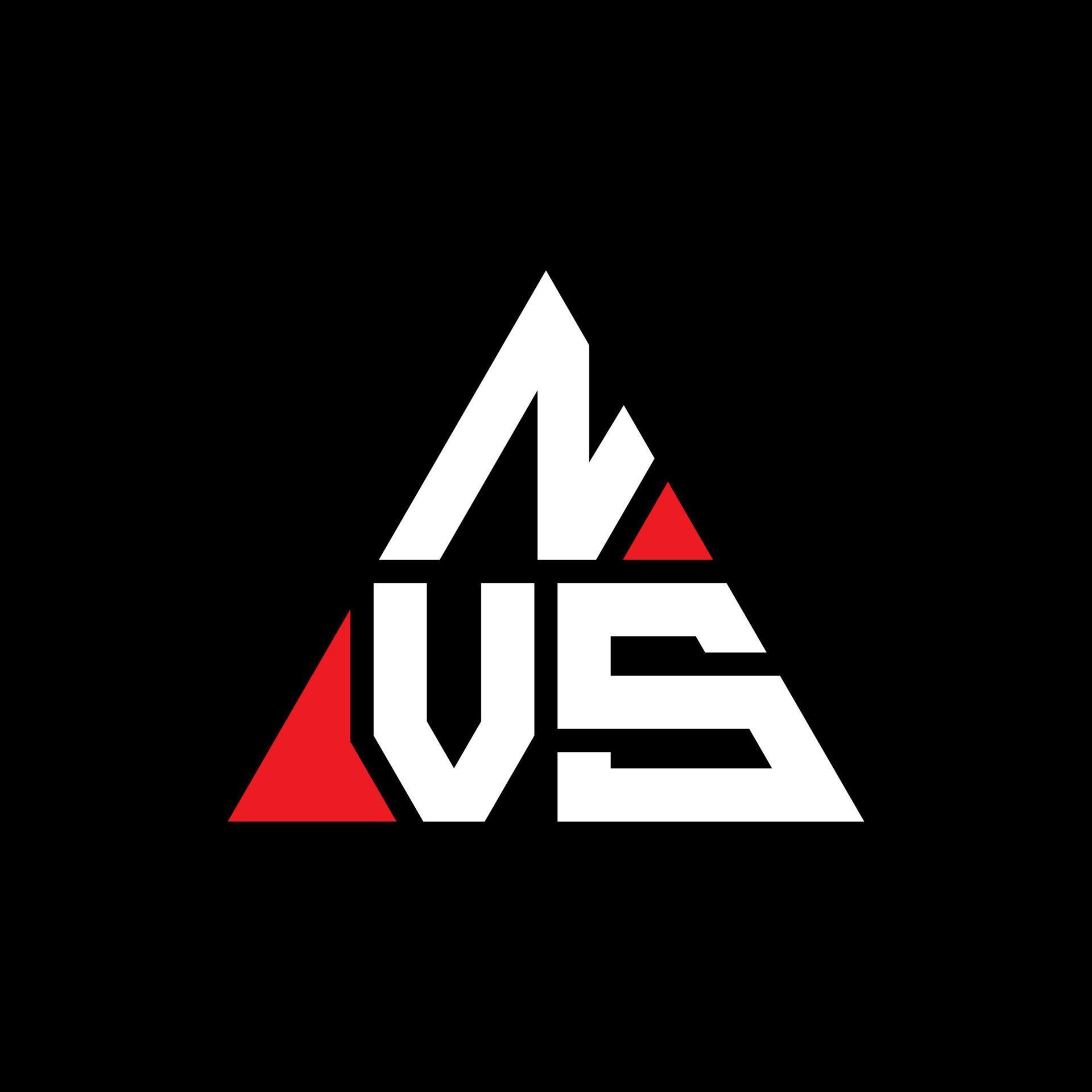 Diseño de logotipo de letra triangular nvs con forma de triángulo. monograma de diseño de ...