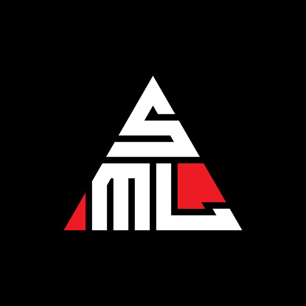 SML triangle letter logo design with triangle shape. SML triangle logo design monogram. SML ...