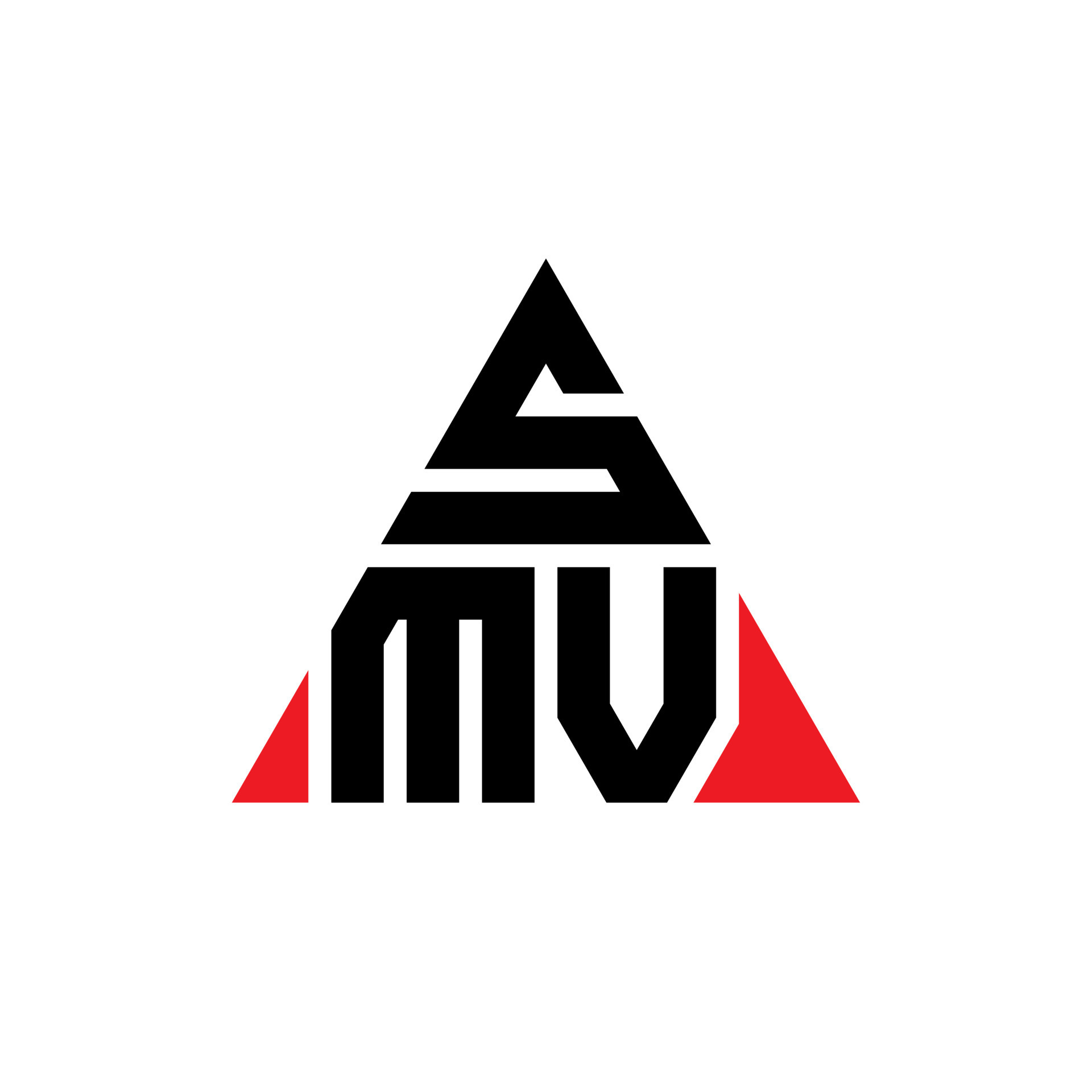 SMV triangle letter logo design with triangle shape. SMV triangle logo ...