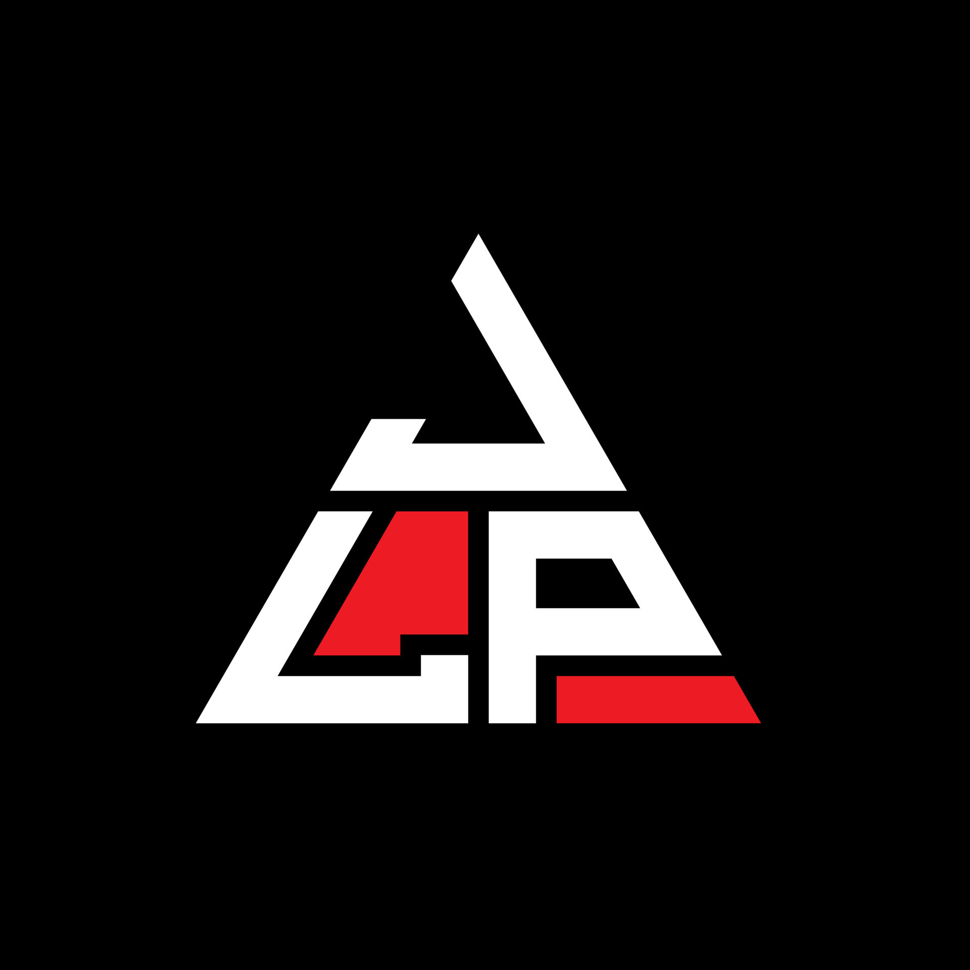 Diseño de logotipo de letra triangular jlp con forma de triángulo. monograma de diseño del ...