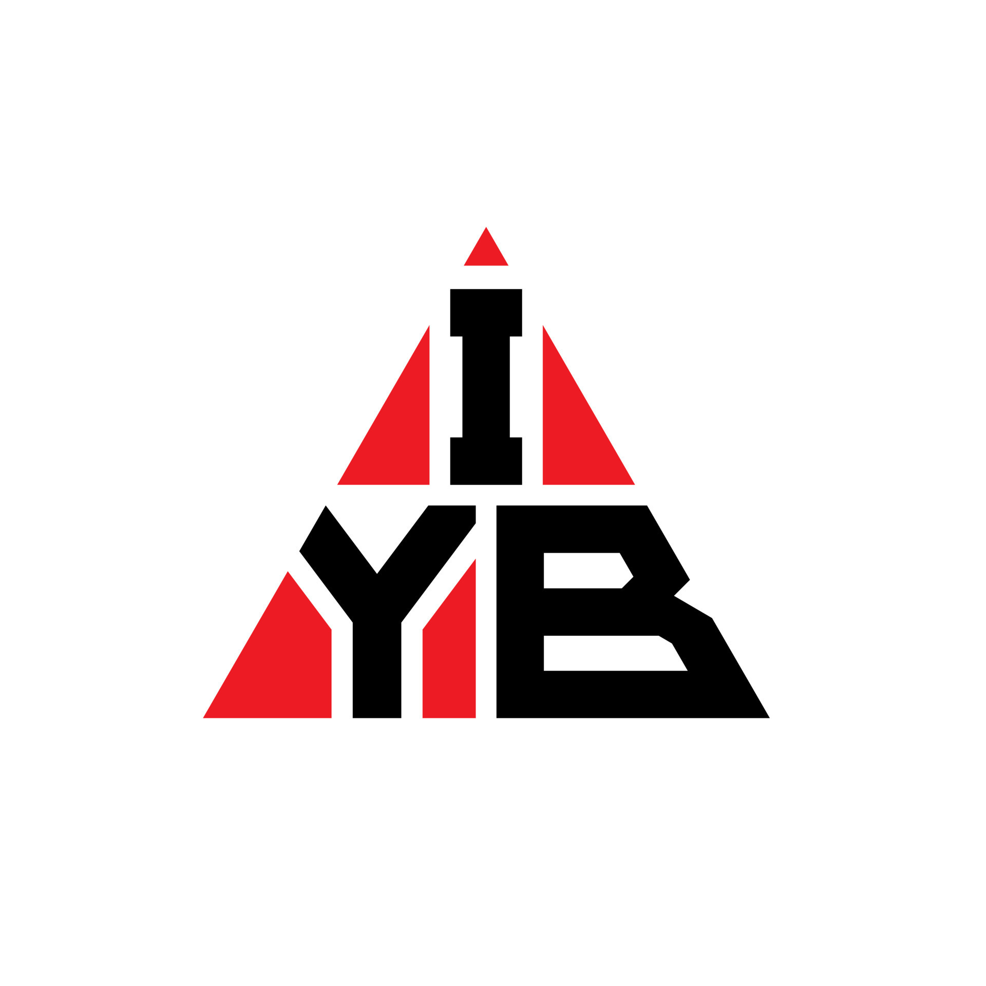 IYB triangle letter logo design with triangle shape. IYB triangle logo design monogram. IYB ...