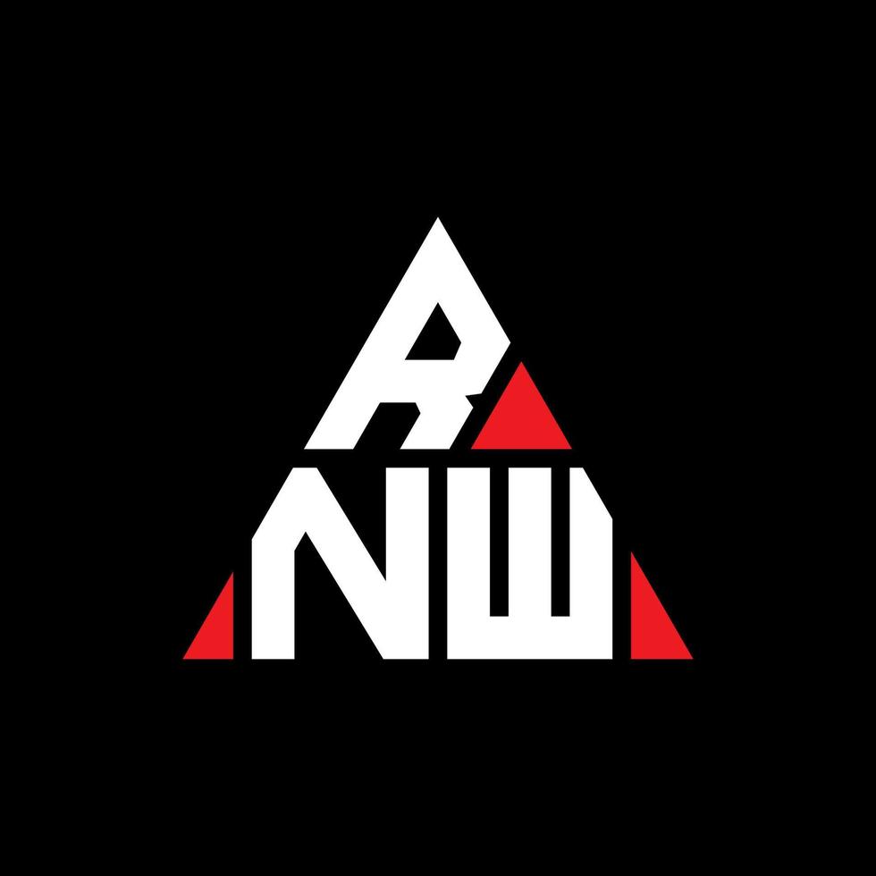 RNW triangle letter logo design with triangle shape. RNW triangle logo design monogram. RNW ...