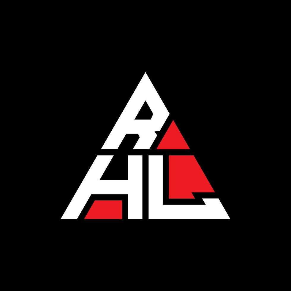diseño de logotipo de letra de triángulo rhl con forma de triángulo. monograma de diseño del ...