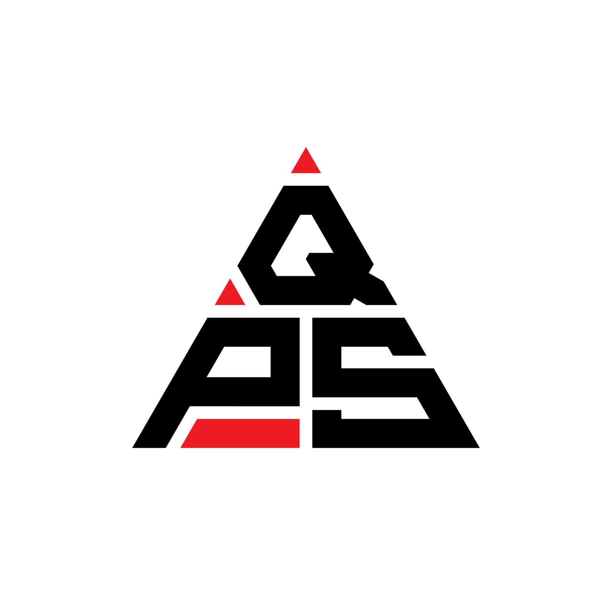 QPS triangle letter logo design with triangle shape. QPS triangle logo design monogram. QPS ...