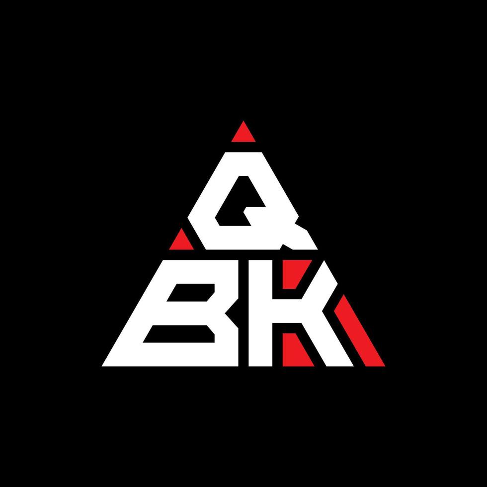 QBK triangle letter logo design with triangle shape. QBK triangle logo design monogram. QBK ...