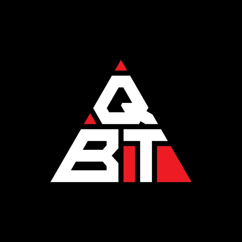 QBT triangle letter logo design with triangle shape. QBT triangle logo design monogram. QBT ...