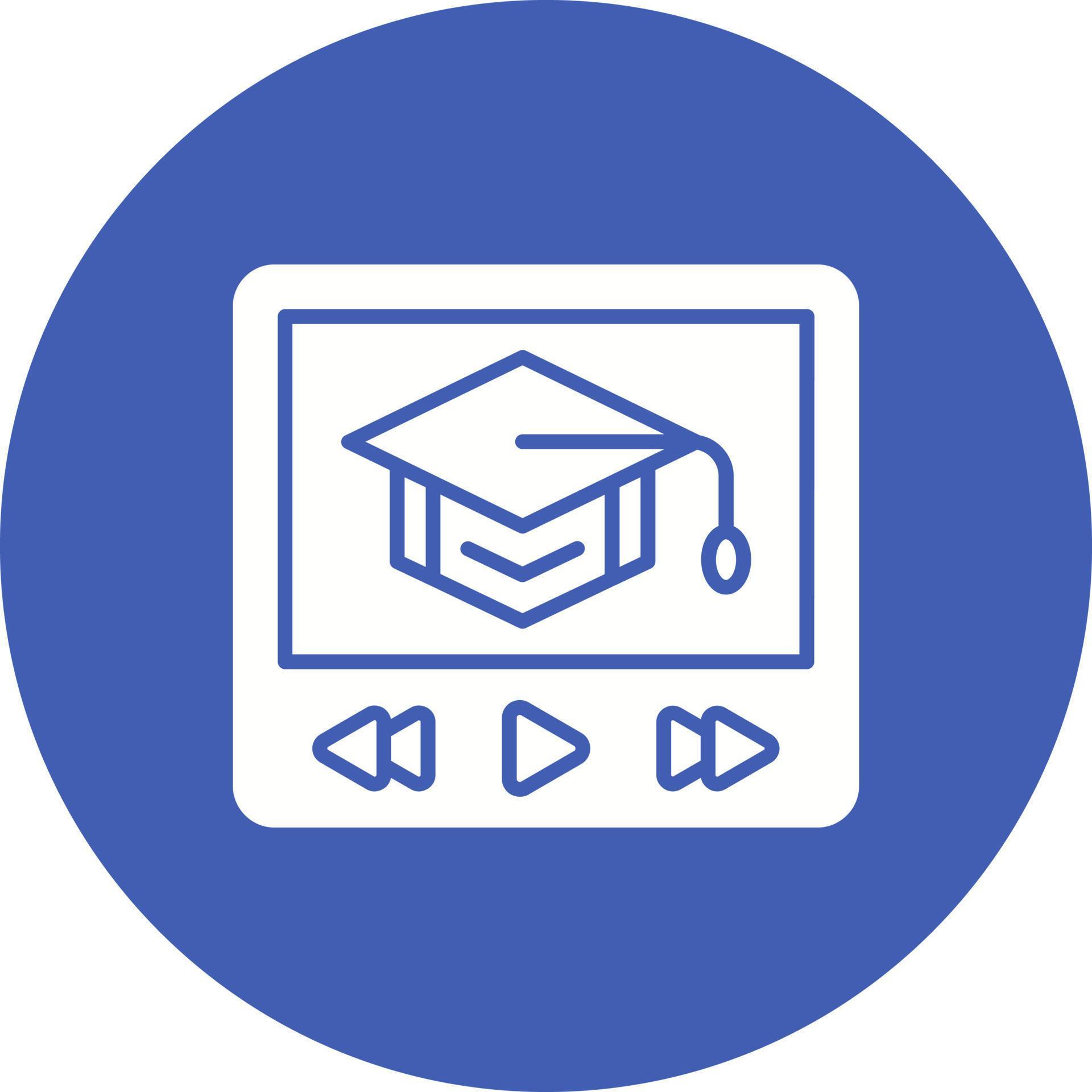 Video Tutorial Glyph Circle Background Icon 9051844 Vector Art at Vecteezy