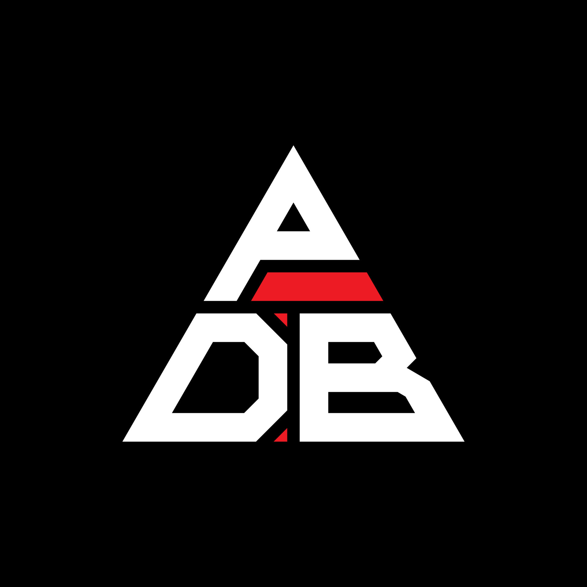PDB triangle letter logo design with triangle shape. PDB triangle logo ...
