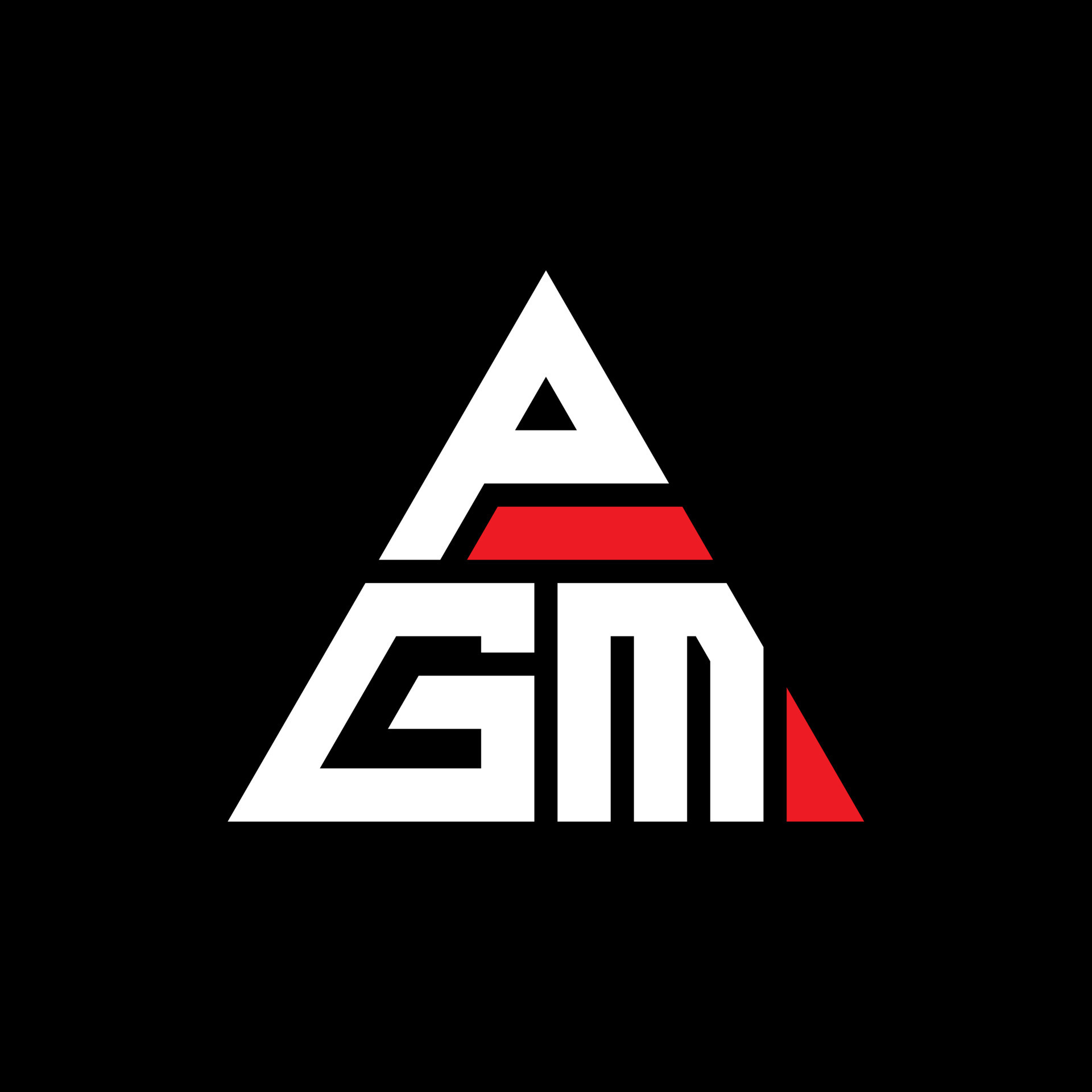 PGM triangle letter logo design with triangle shape. PGM triangle logo ...