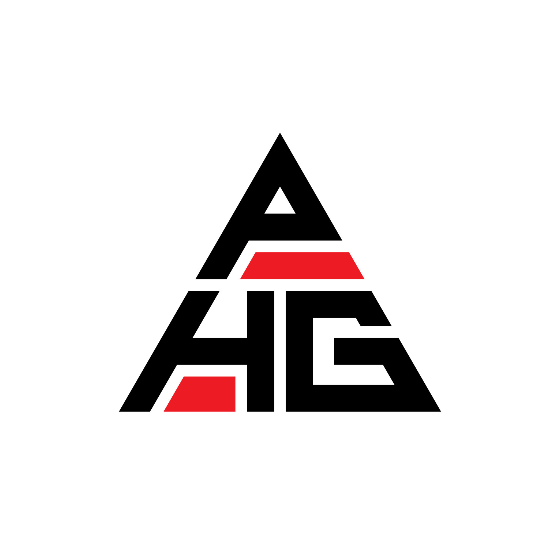 diseño de logotipo de letra de triángulo phg con forma de triángulo. monograma de diseño de ...