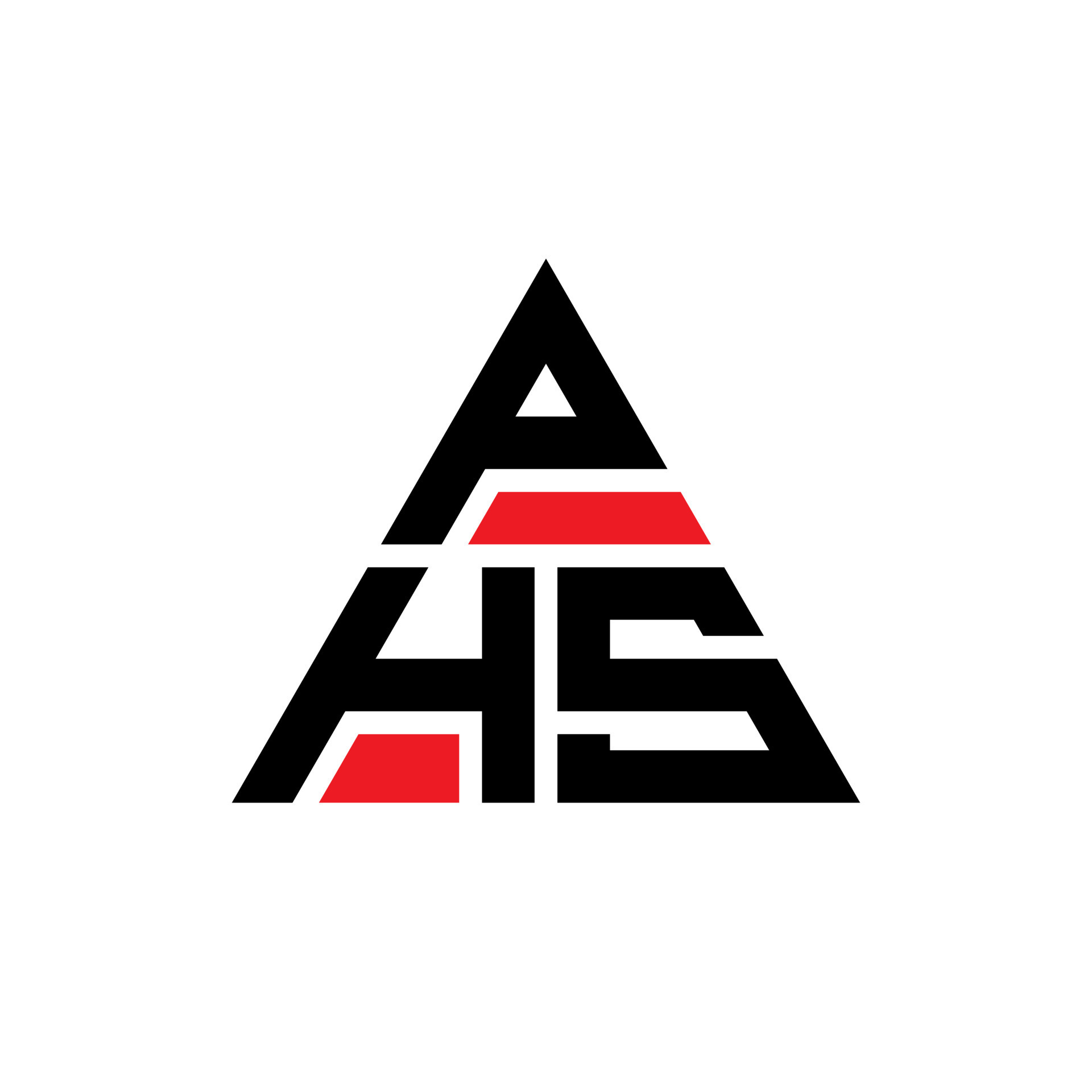 diseño de logotipo de letra de triángulo phs con forma de triángulo. monograma de diseño de ...