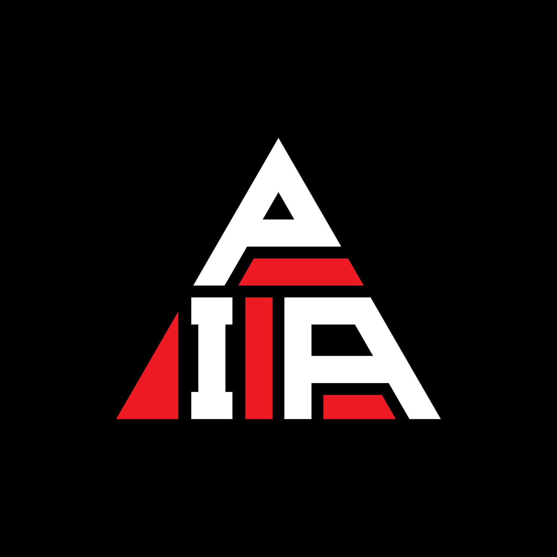 PIA triangle letter logo design with triangle shape. PIA triangle logo design monogram. PIA ...