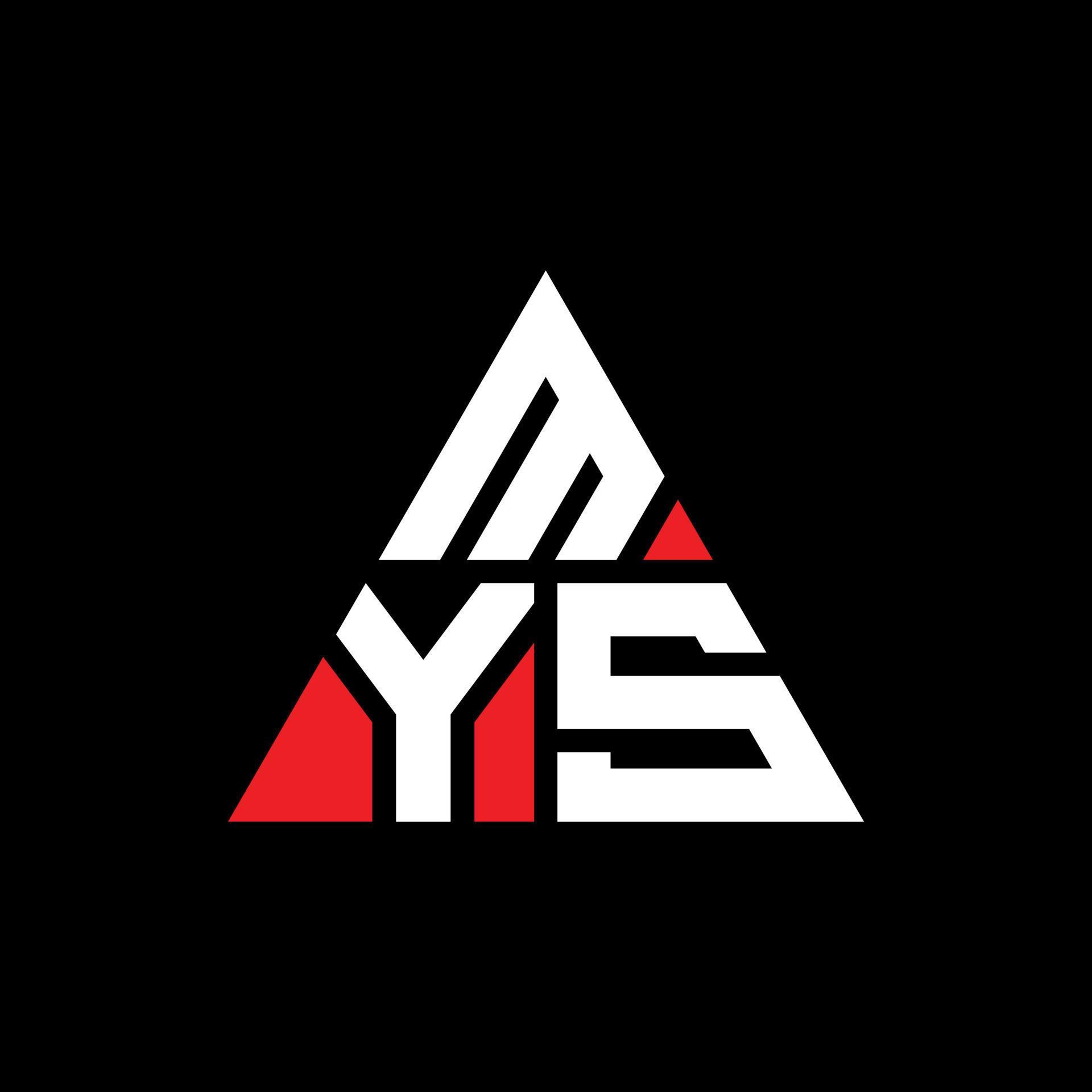 MYS triangle letter logo design with triangle shape. MYS triangle logo design monogram. MYS ...