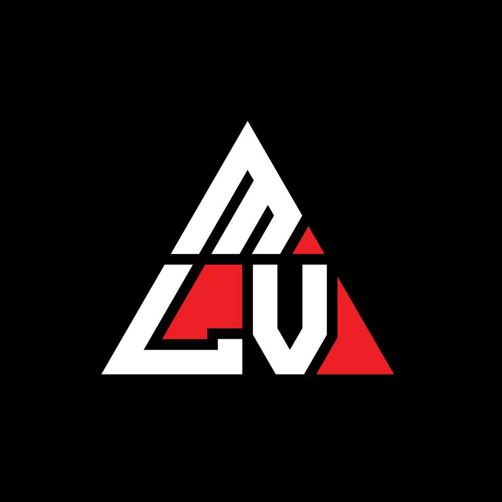 MLV triangle letter logo design with triangle shape. MLV triangle logo design monogram. MLV ...