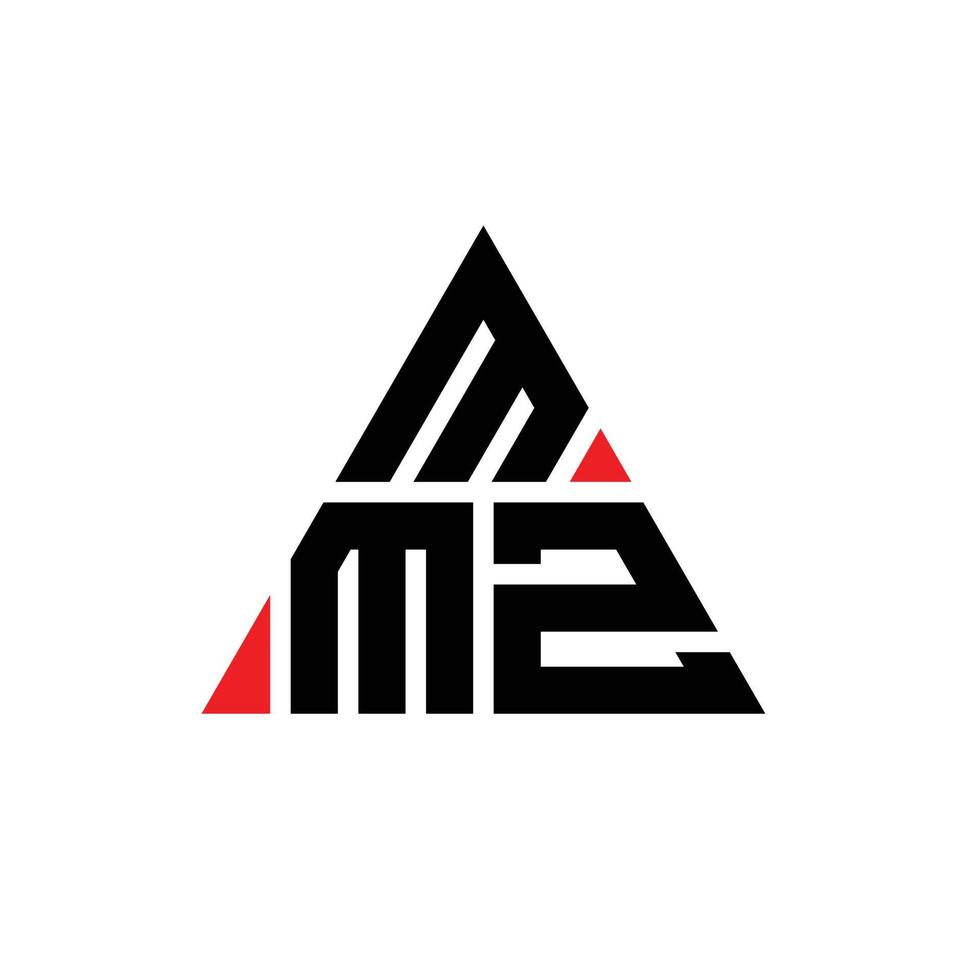 MMZ triangle letter logo design with triangle shape. MMZ triangle logo design monogram. MMZ ...
