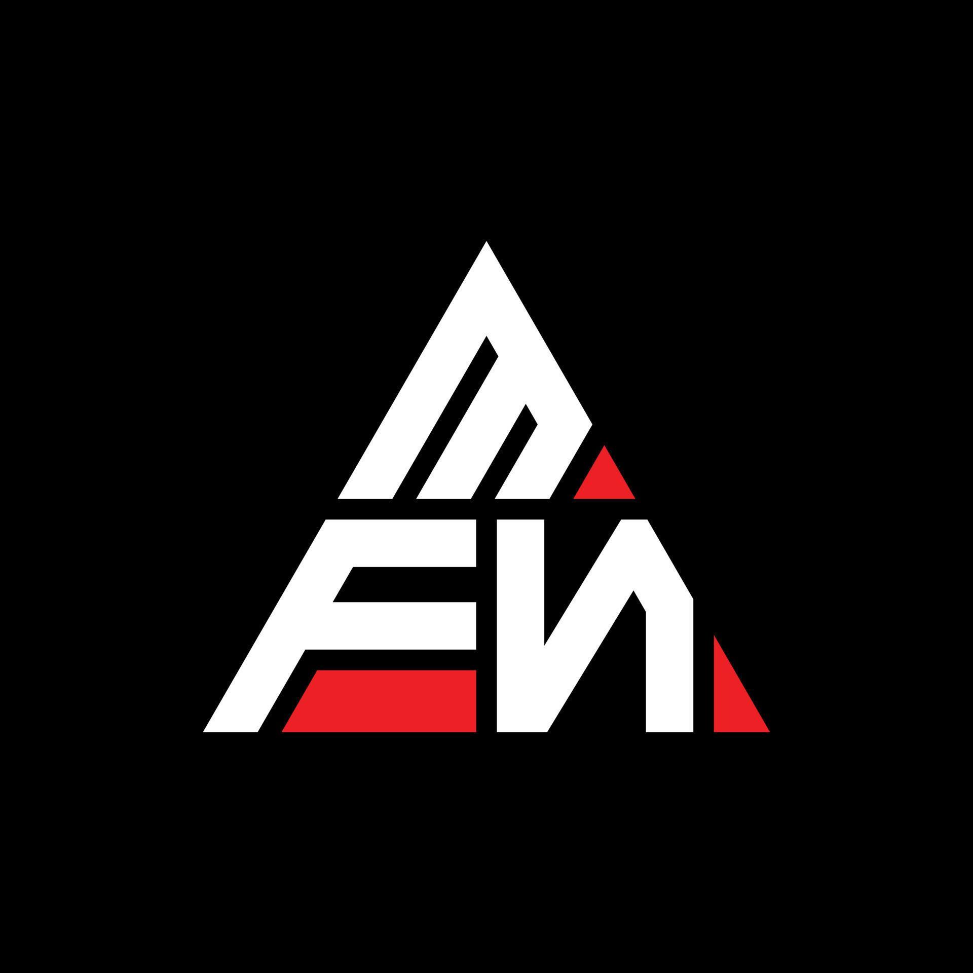 Diseño de logotipo de letra triangular mfn con forma de triángulo. monograma de diseño de ...