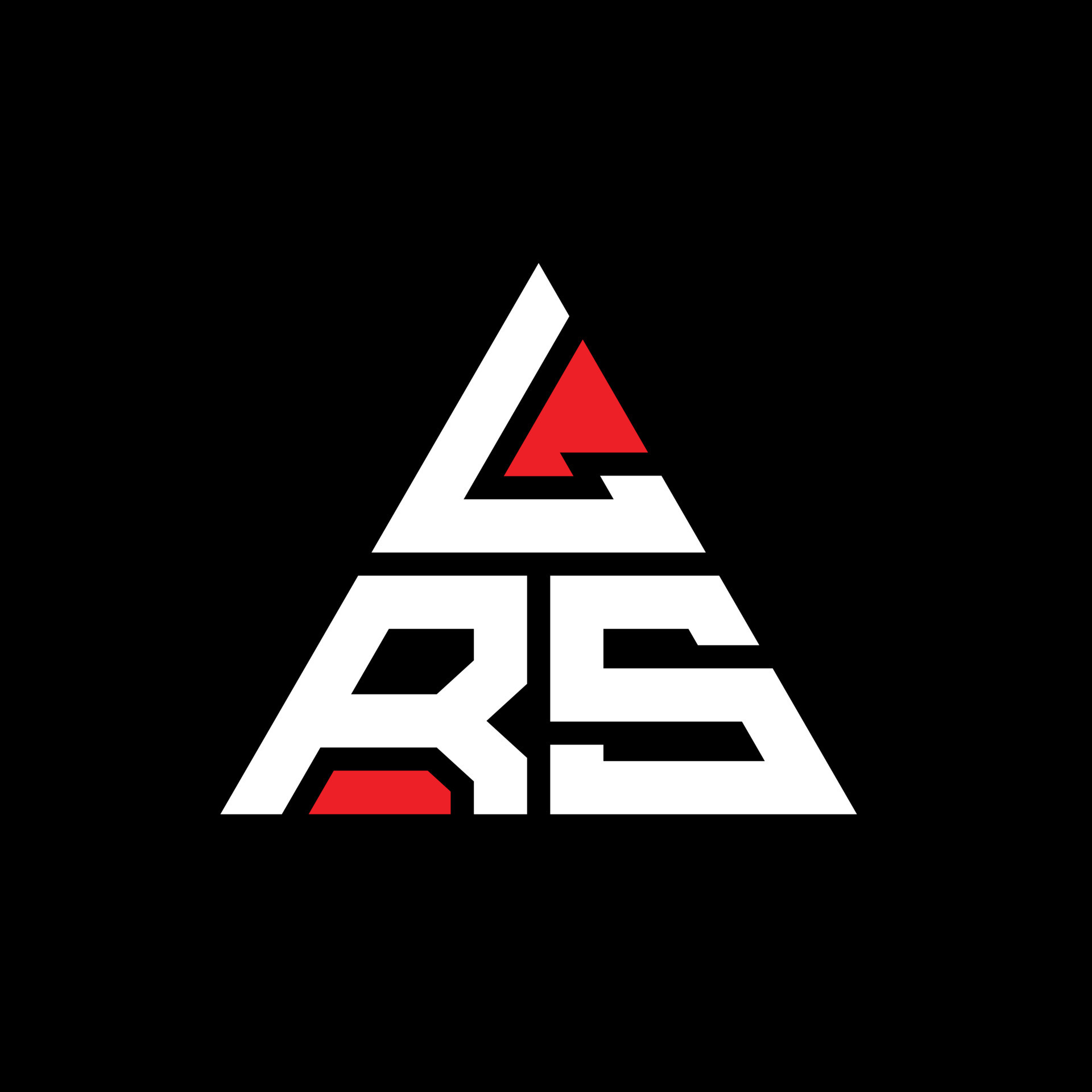 Diseño de logotipo de letra triangular lrs con forma de triángulo. Monograma de diseño de ...