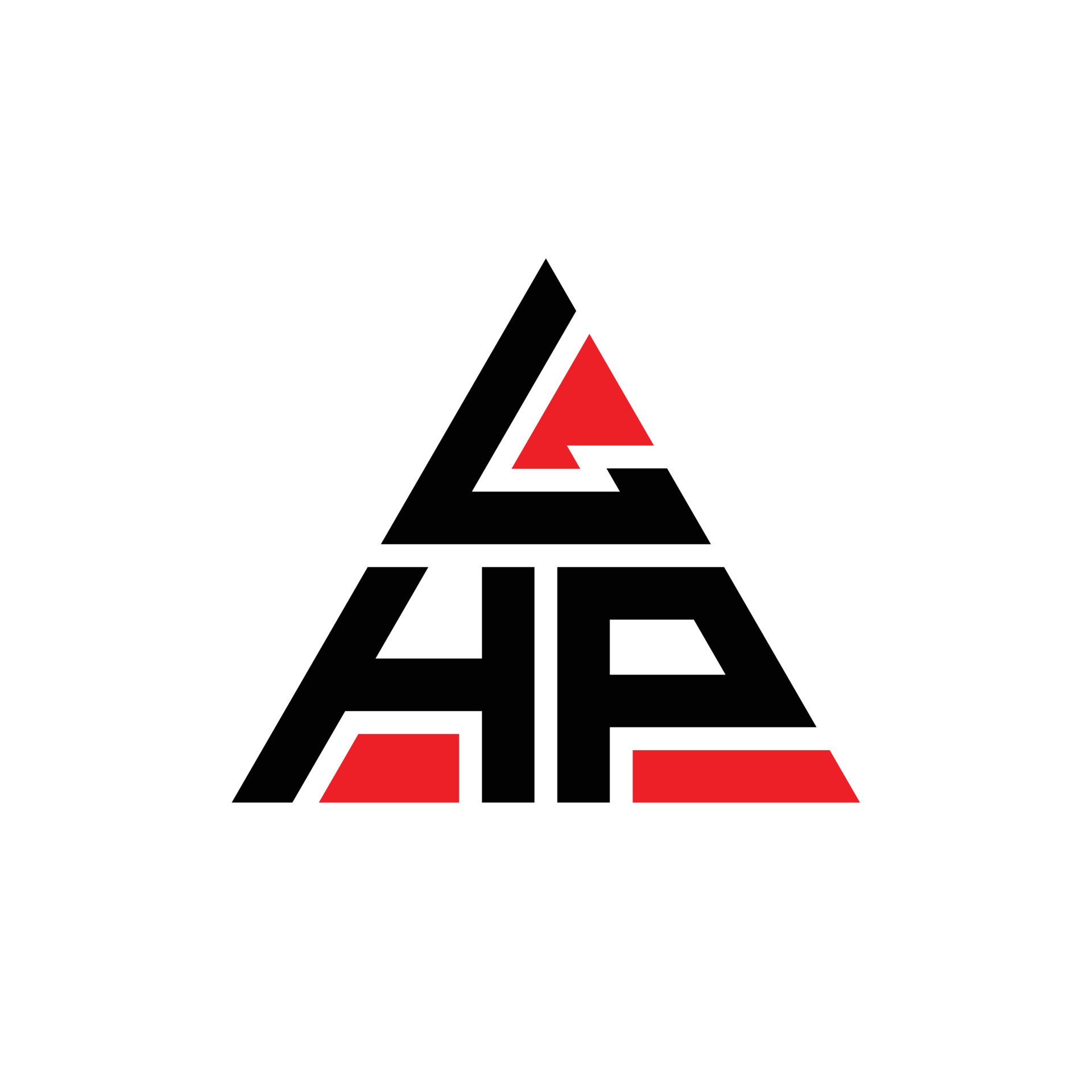 LHP triangle letter logo design with triangle shape. LHP triangle logo design monogram. LHP ...