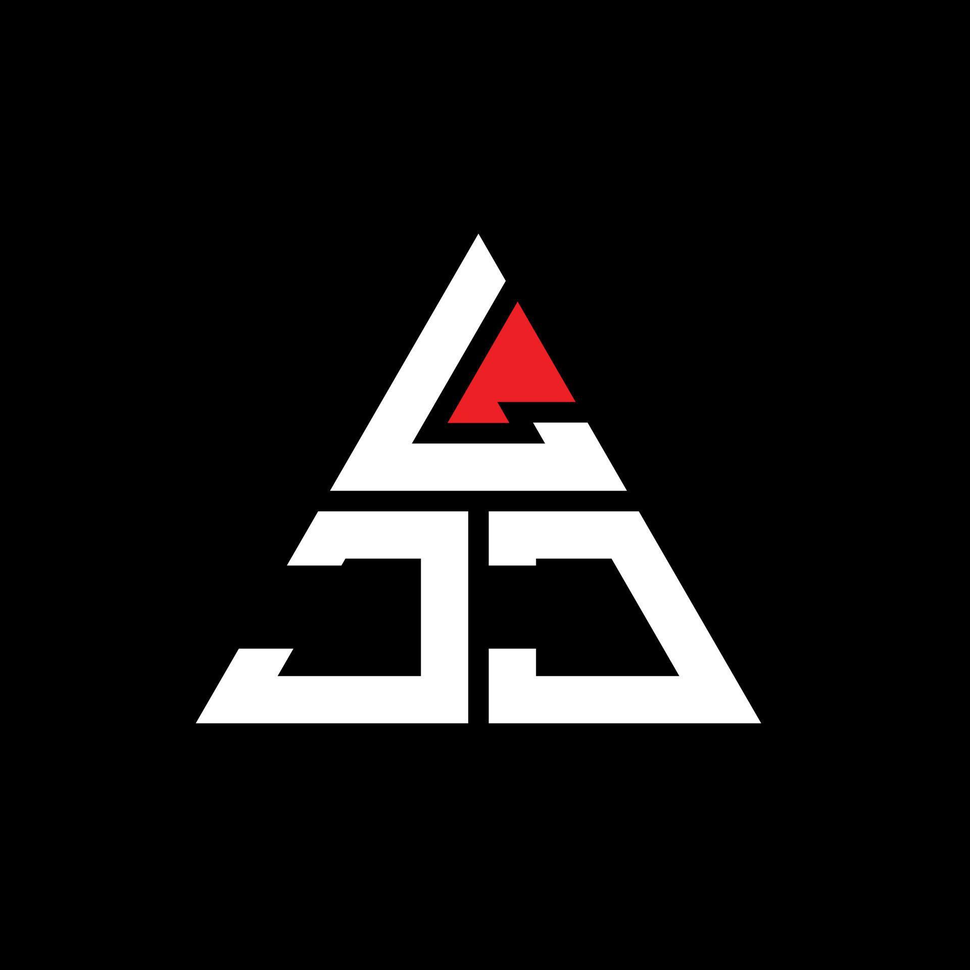 Diseño de logotipo de letra triangular ljj con forma de triángulo. monograma de diseño del ...