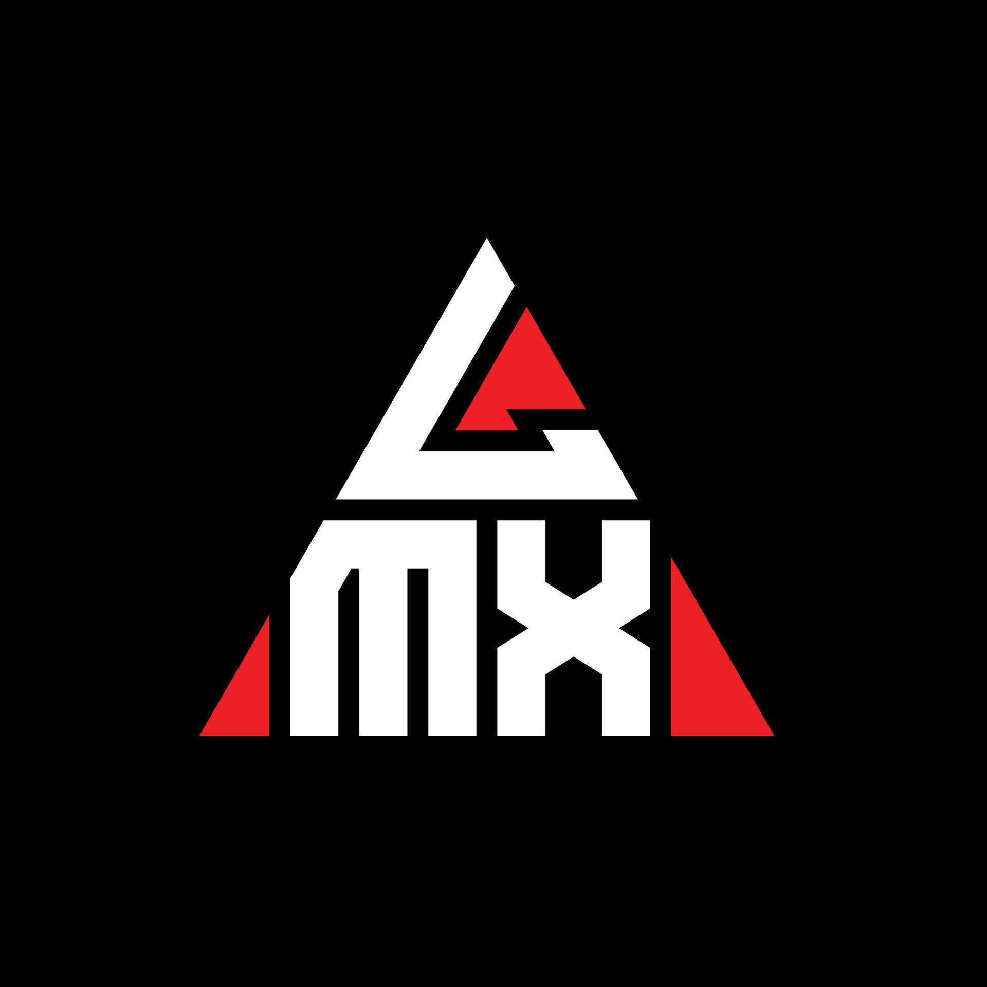 Diseño de logotipo de letra triangular lmx con forma de triángulo. Monograma de diseño de ...