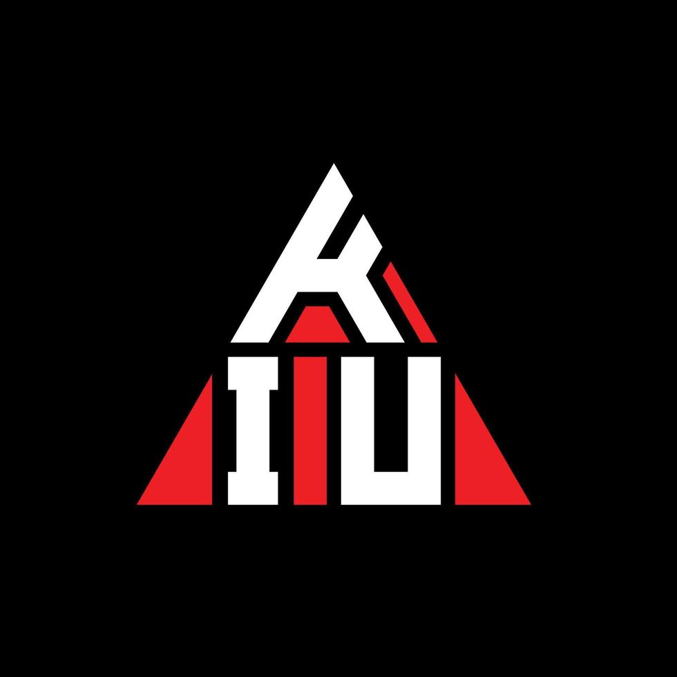 KIU triangle letter logo design with triangle shape. KIU triangle logo design monogram. KIU ...