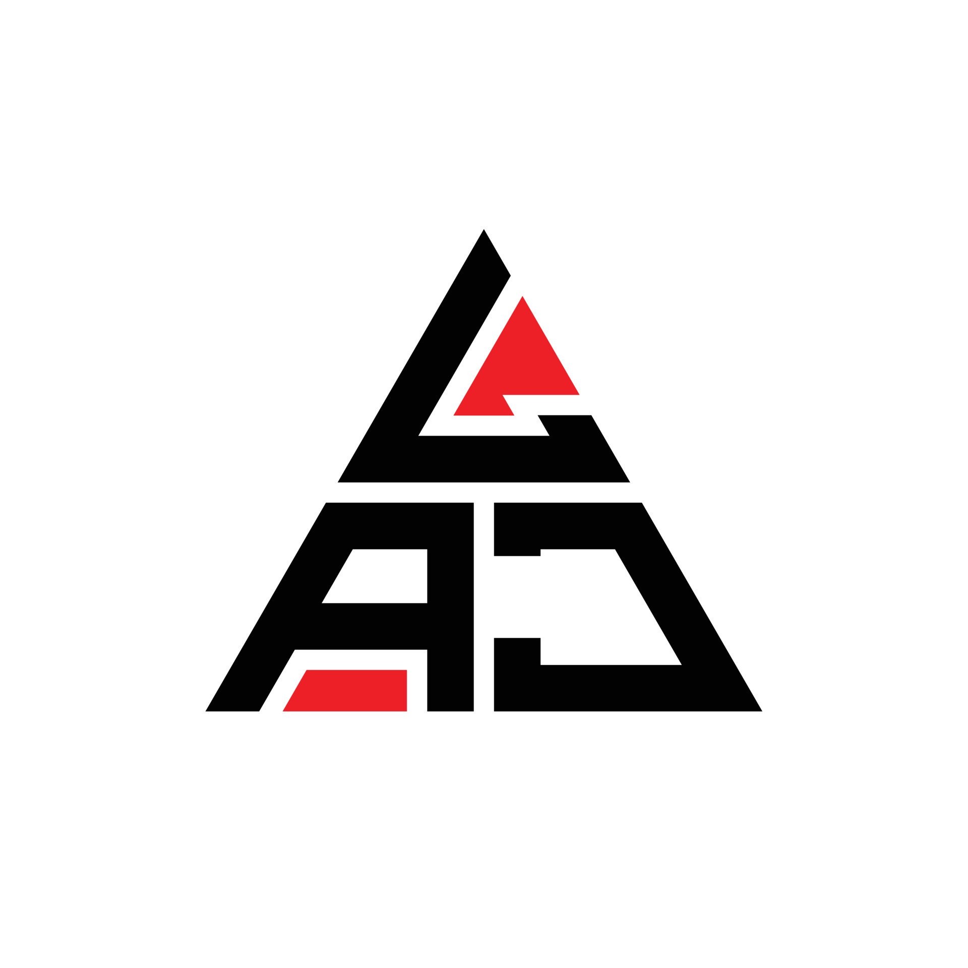 LAJ triangle letter logo design with triangle shape. LAJ triangle logo ... LAJ triangle letter logo design with triangle shape. LAJ triangle logo ...