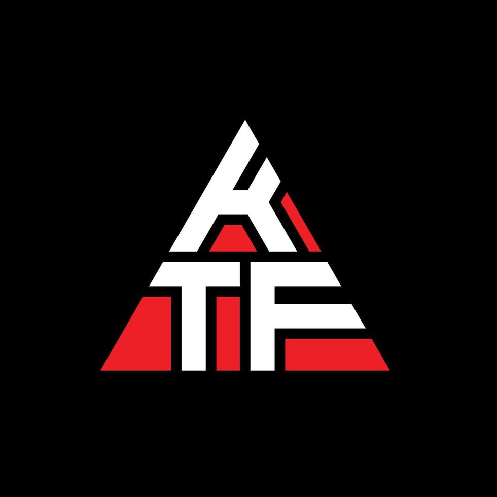 diseño de logotipo de letra triangular ktf con forma de triángulo. monograma de diseño del ...
