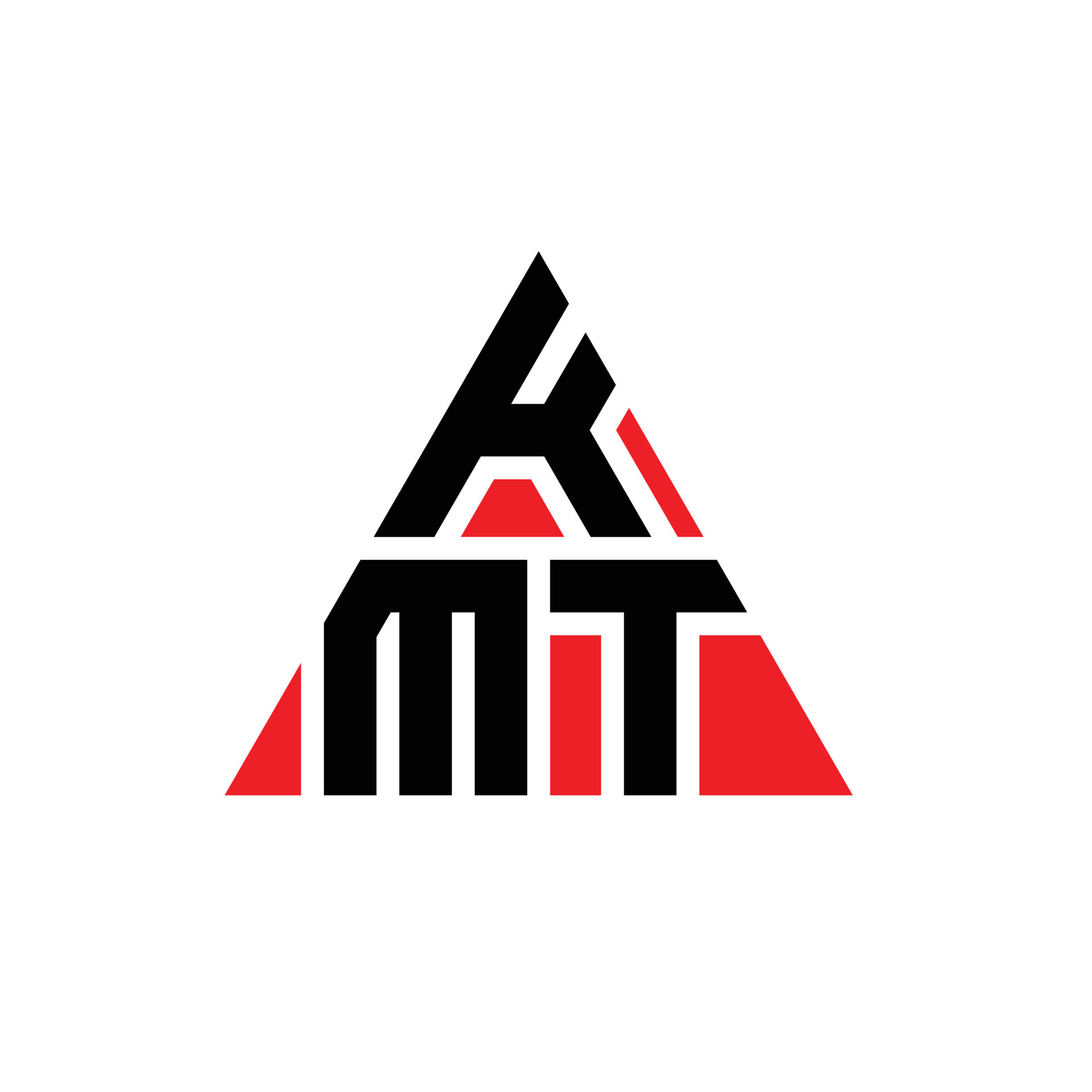 KMT triangle letter logo design with triangle shape. KMT triangle logo design monogram. KMT ...