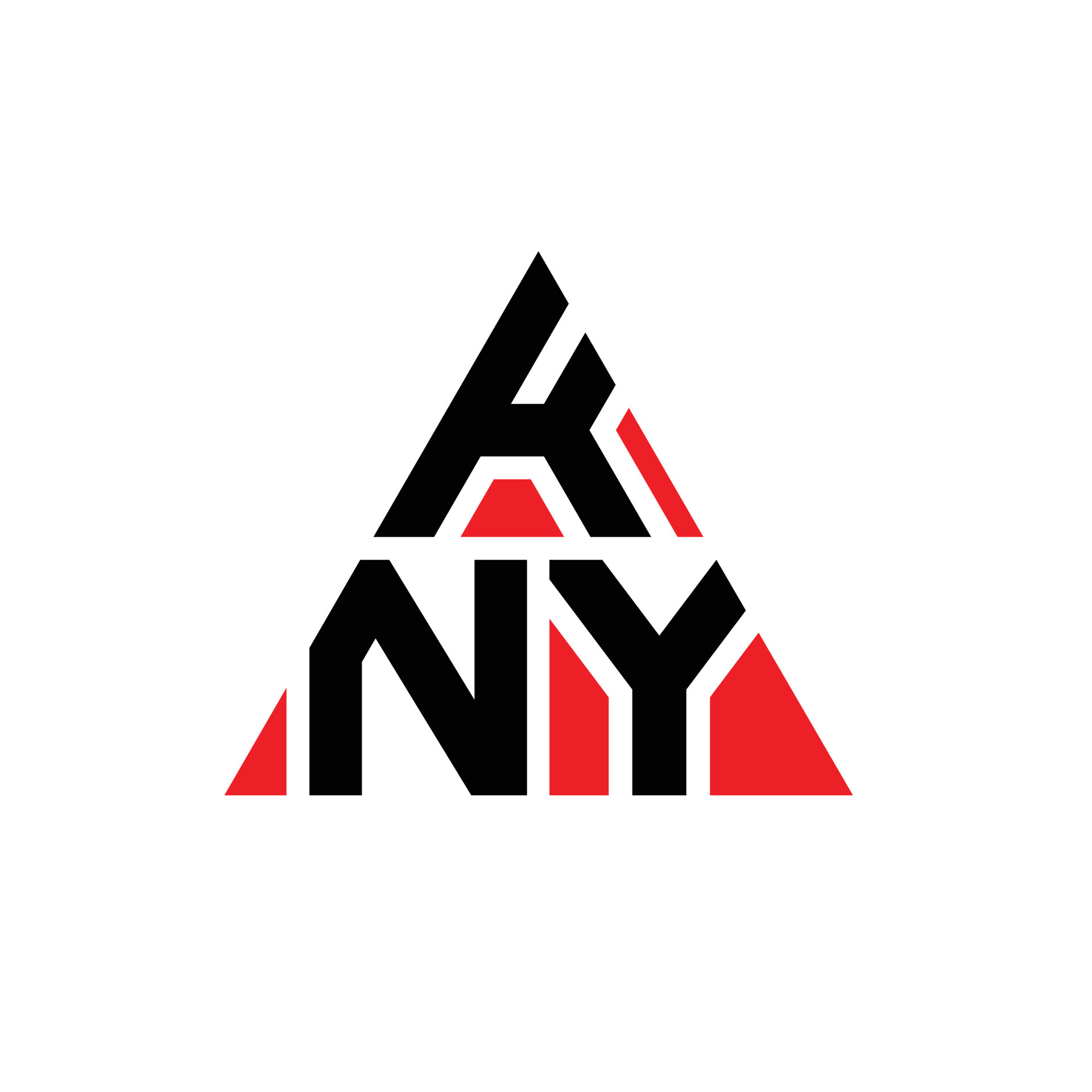 Kny Triangle Letter Logo Design With Triangle Shape Kny Triangle Logo