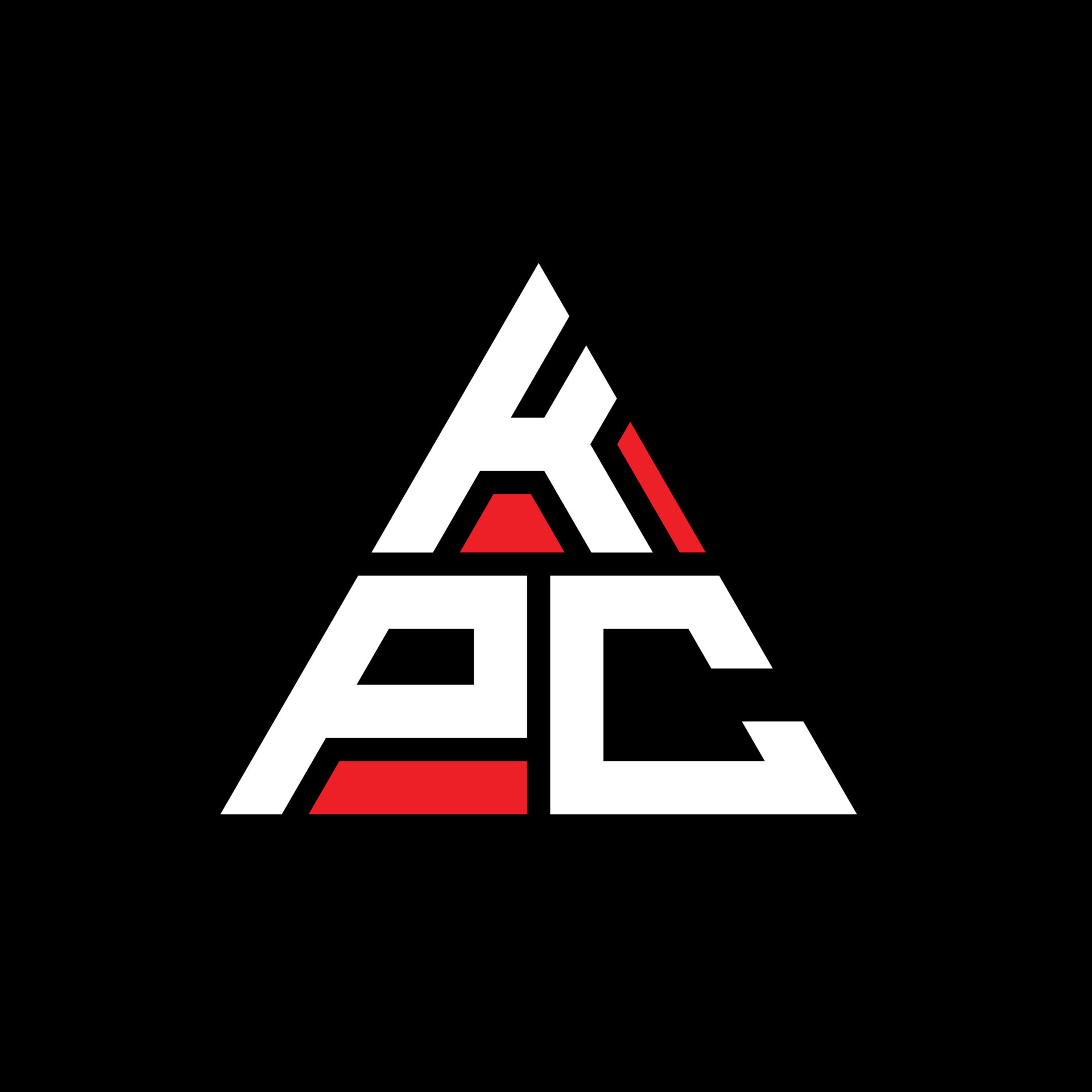 Kpc Triangle Letter Logo Design With Triangle Shape Kpc Triangle Logo Design Monogram Kpc