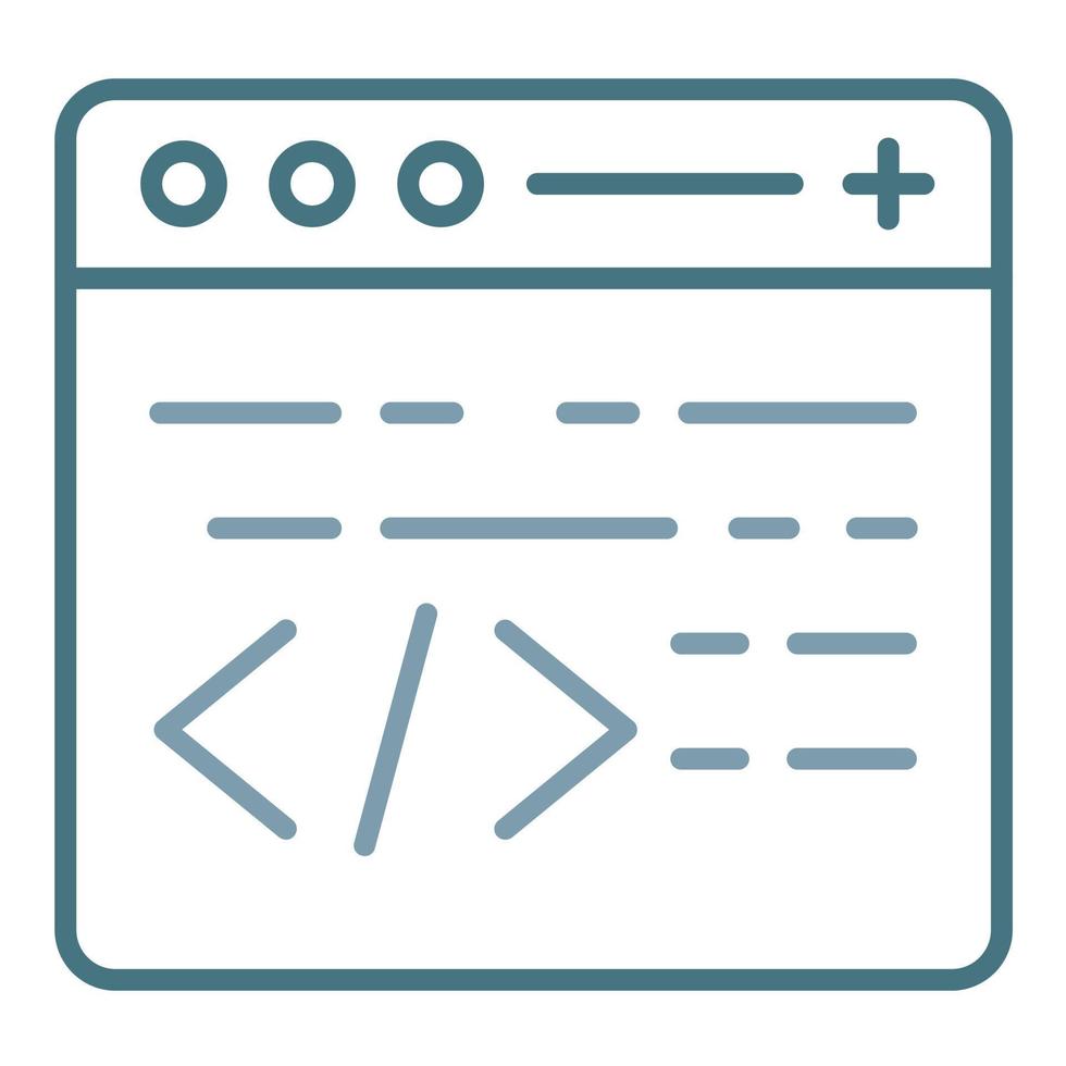 Programming Line Two Color Icon 9058370 Vector Art at Vecteezy