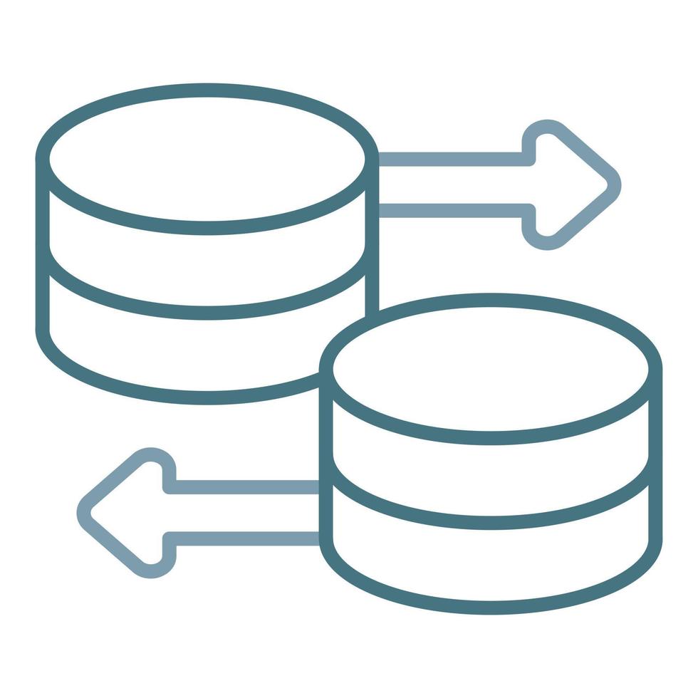 Database Line Two Color Icon 9058387 Vector Art At Vecteezy