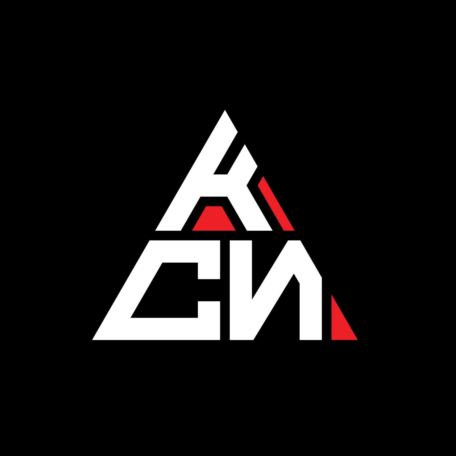 KCN triangle letter logo design with triangle shape. KCN triangle logo design monogram. KCN ...