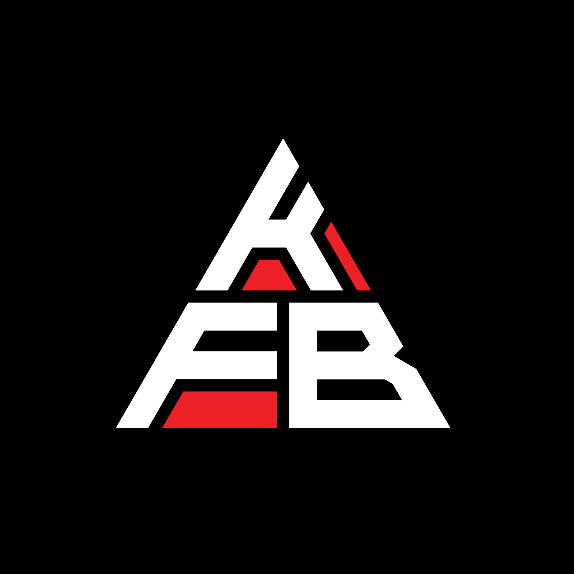 KFB triangle letter logo design with triangle shape. KFB triangle logo design monogram. KFB ...