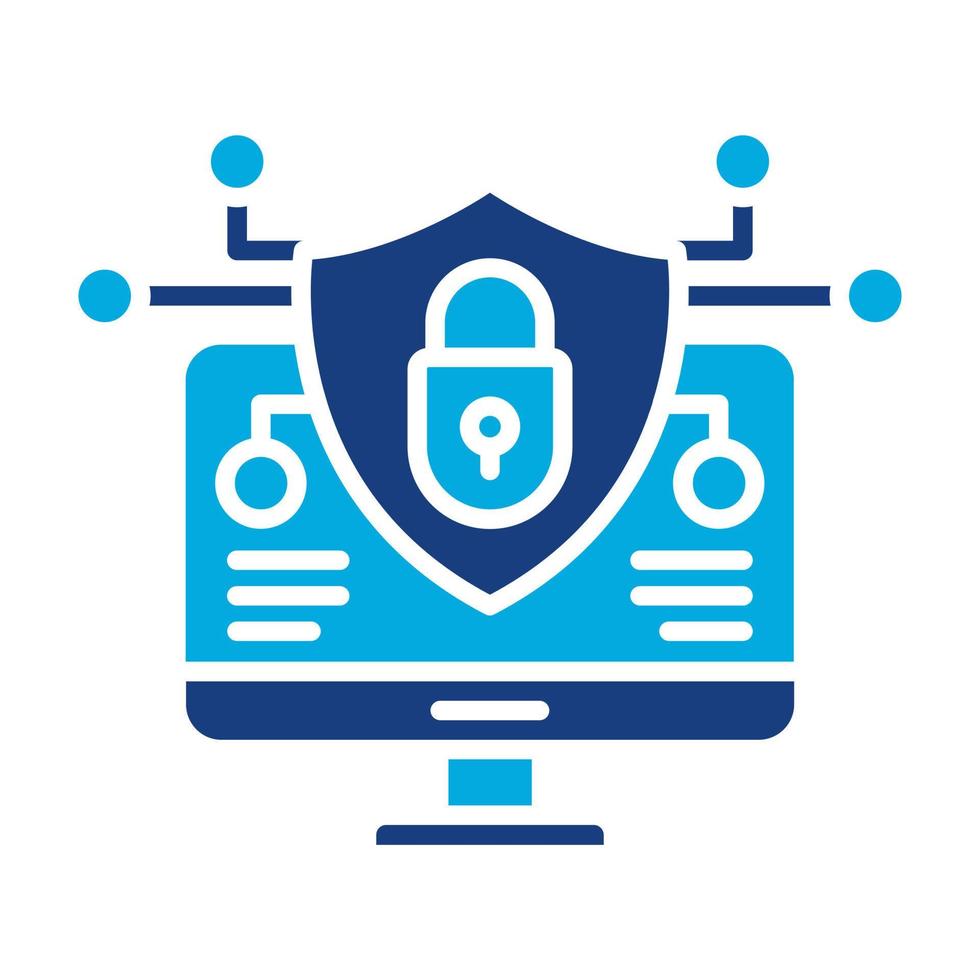 icono de dos colores del glifo de seguridad del sitio web 9058903 ...