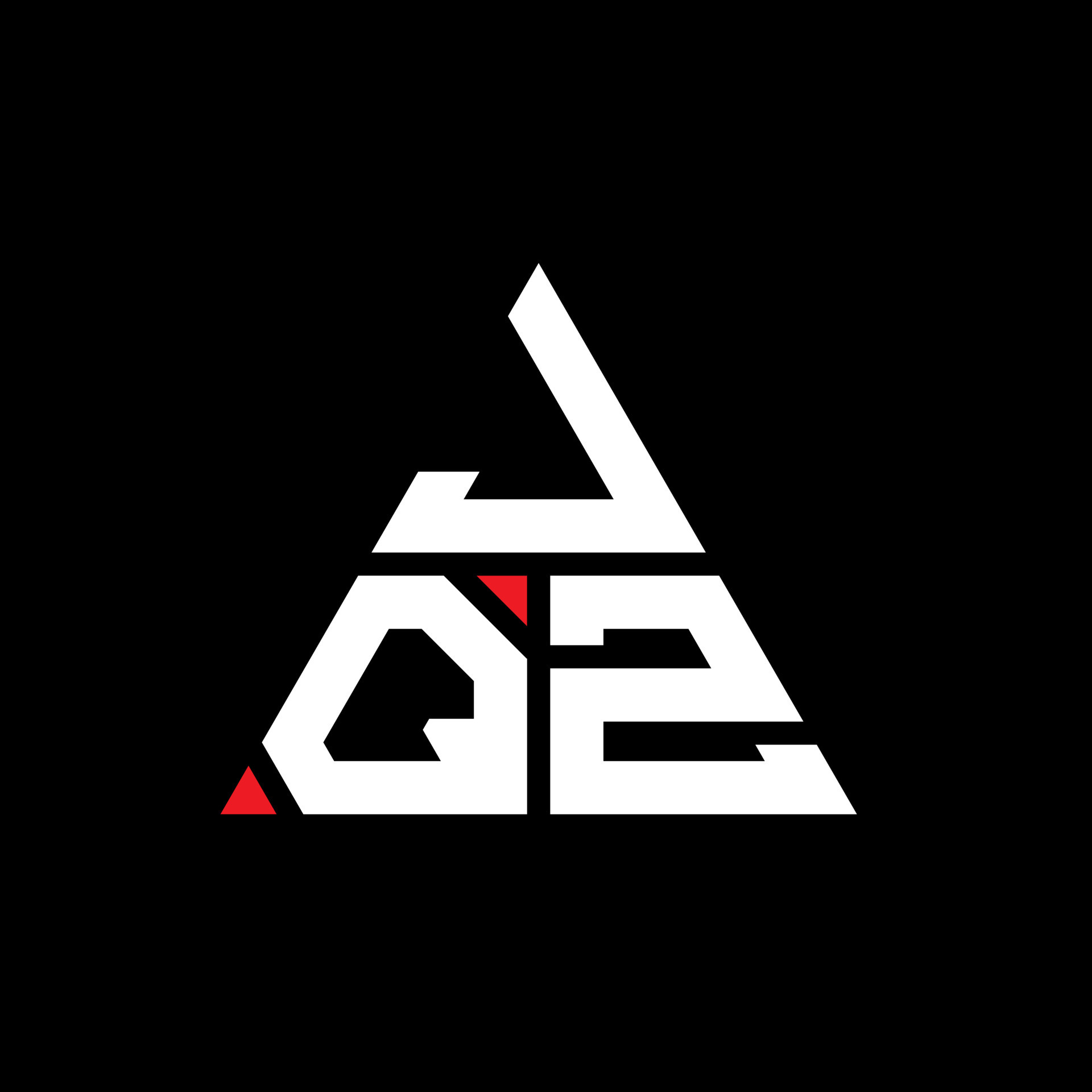 JQZ triangle letter logo design with triangle shape. JQZ triangle logo design monogram. JQZ ...