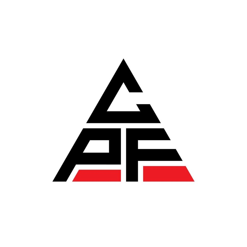 CPF triangle letter logo design with triangle shape. CPF triangle logo design monogram. CPF ...
