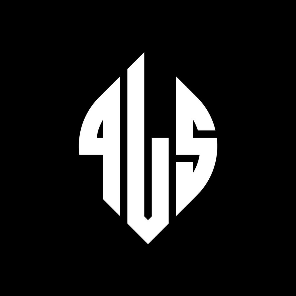 diseño de logotipo de letra de círculo qls con forma de círculo y elipse. qls letras elipses con ...