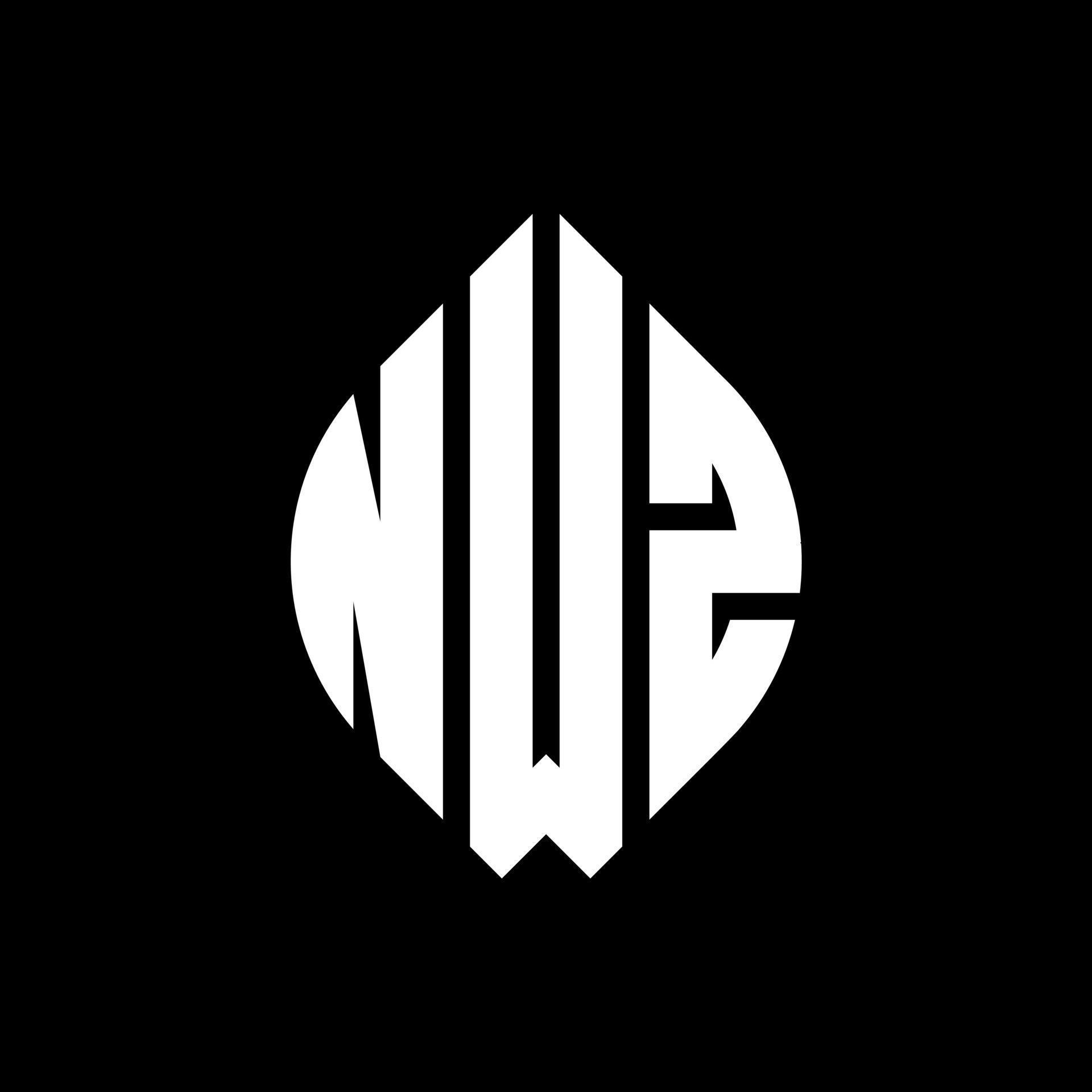 NWZ circle letter logo design with circle and ellipse shape. NWZ ...