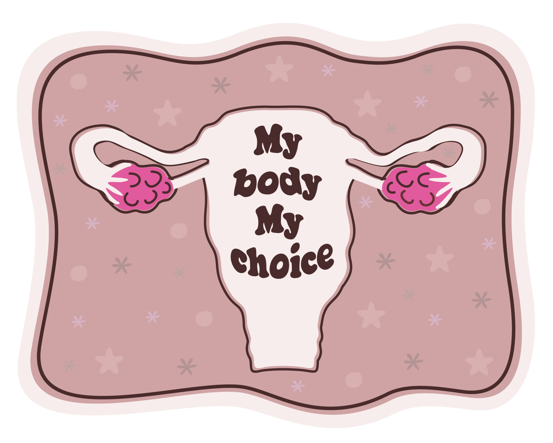 vector-illustration-of-female-reproductive-system-with-slogan-my-body