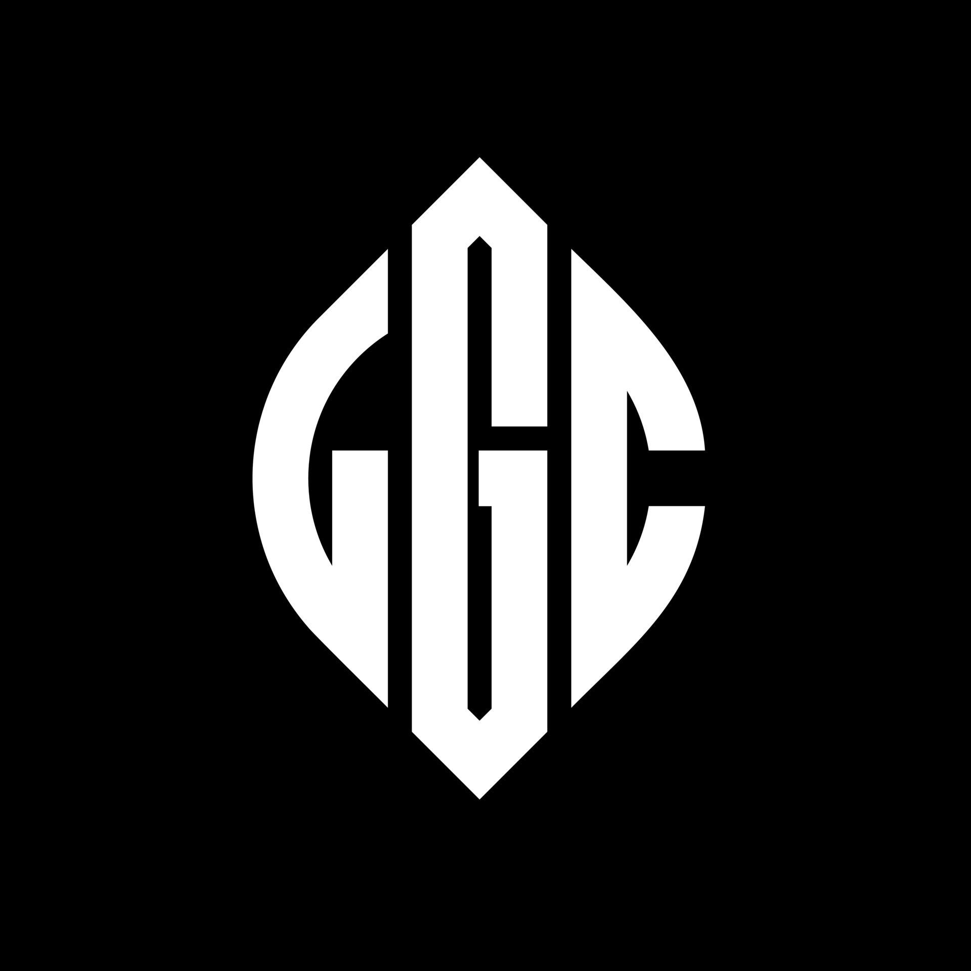 diseño de logotipo de letra de círculo lgc con forma de círculo y elipse. letras elipses lgc con ...
