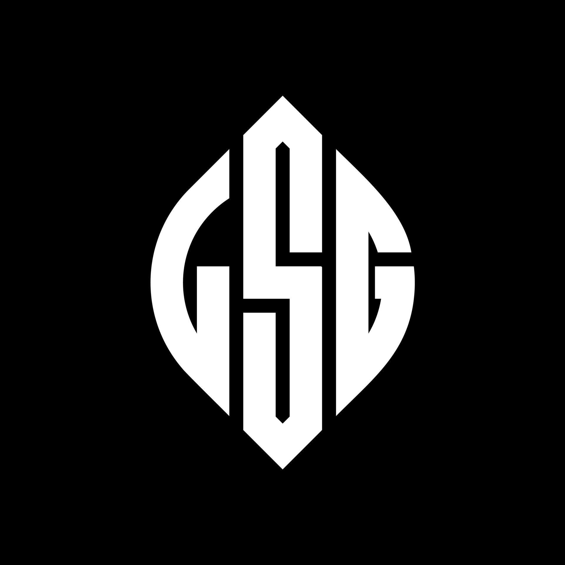 Lsg Circle Letter Logo Design With Circle And Ellipse Shape Lsg Ellipse Letters With