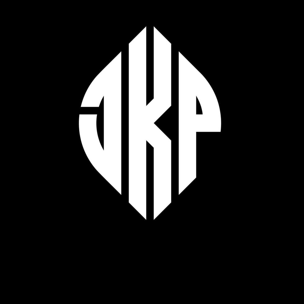 Jkp Circle Letter Logo Design With Circle And Ellipse Shape Jkp Ellipse Letters With