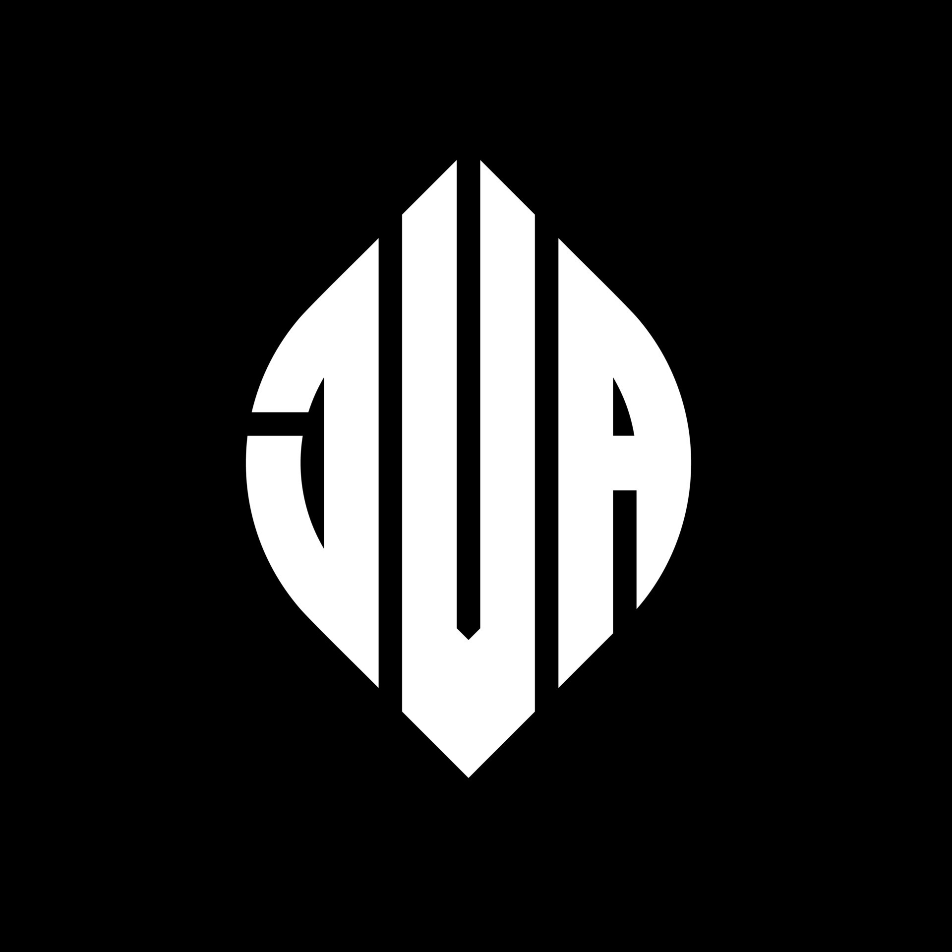 diseño de logotipo de letra de círculo jva con forma de círculo y elipse. jva letras elipses con ...