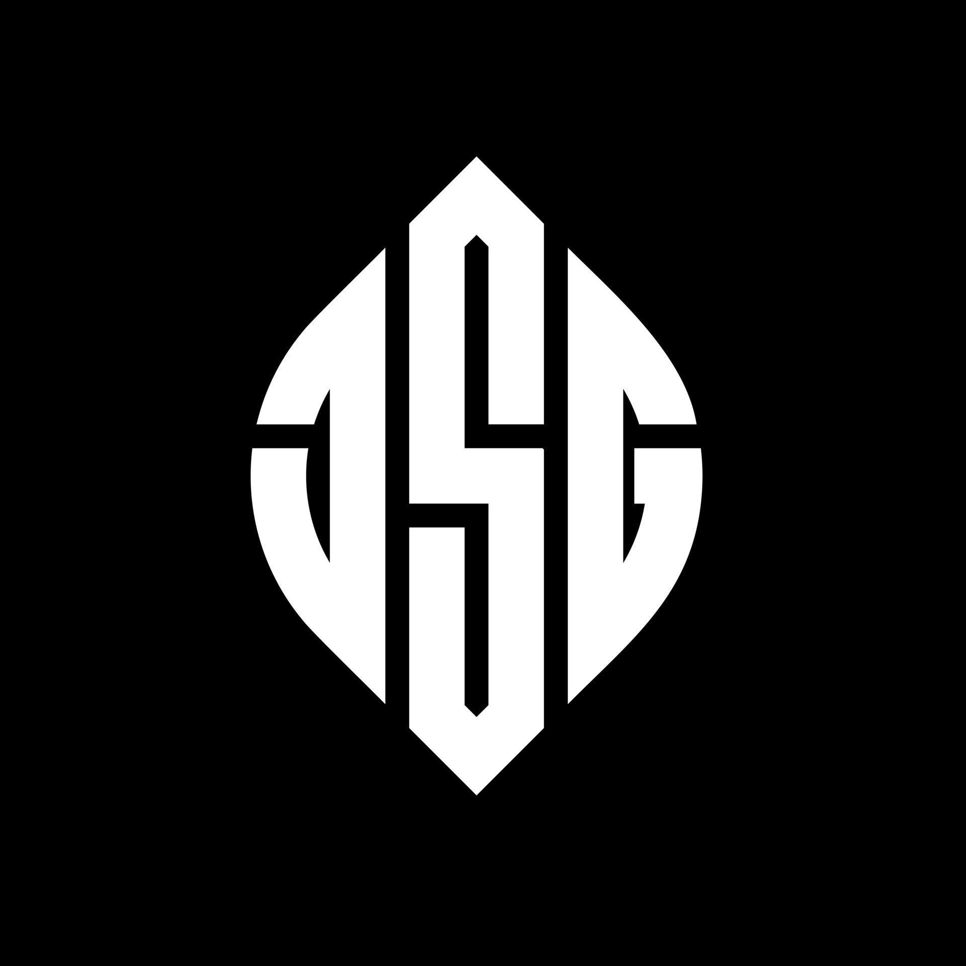 JSG circle letter logo design with circle and ellipse shape. JSG ...